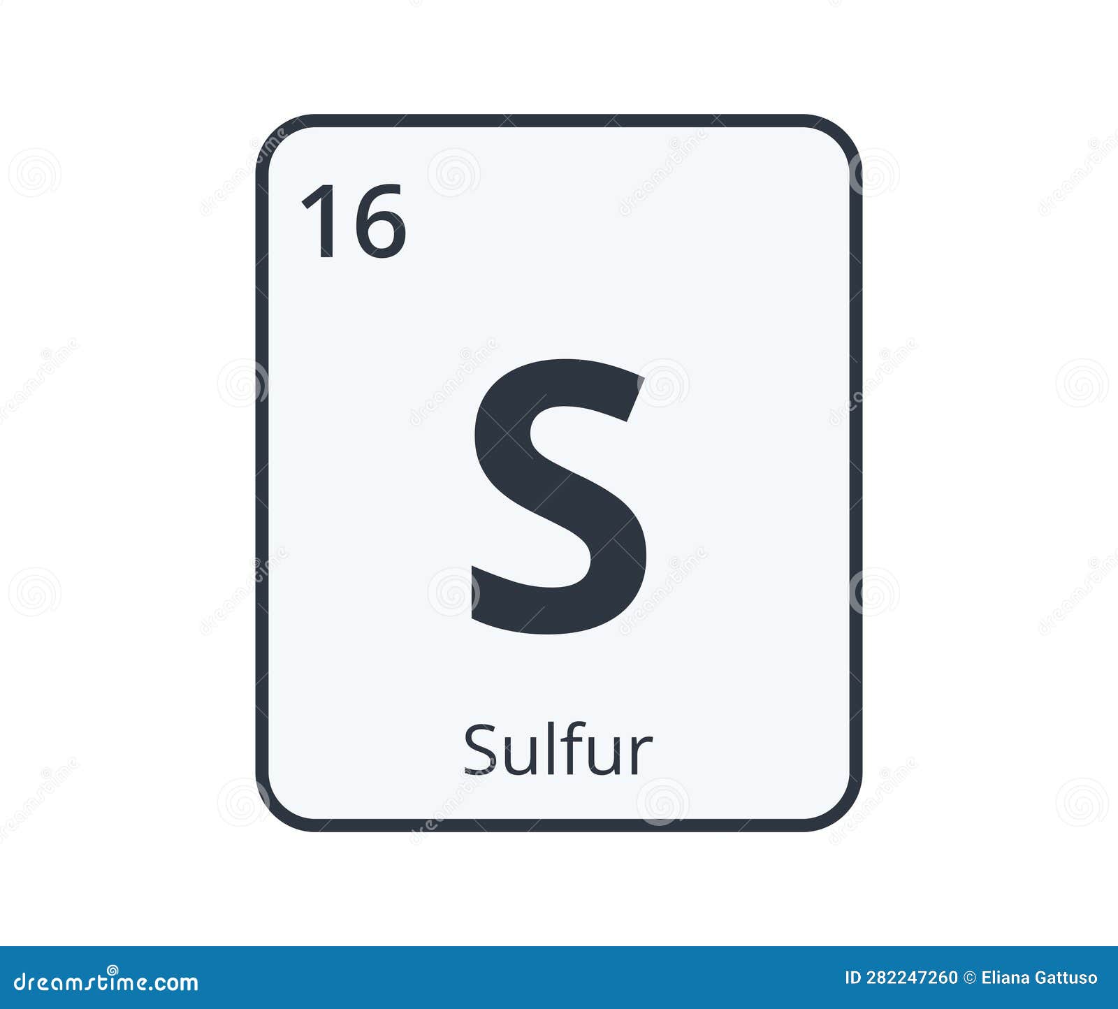 Sulfur Chemical Element Graphic for Science Designs. Stock Vector ...