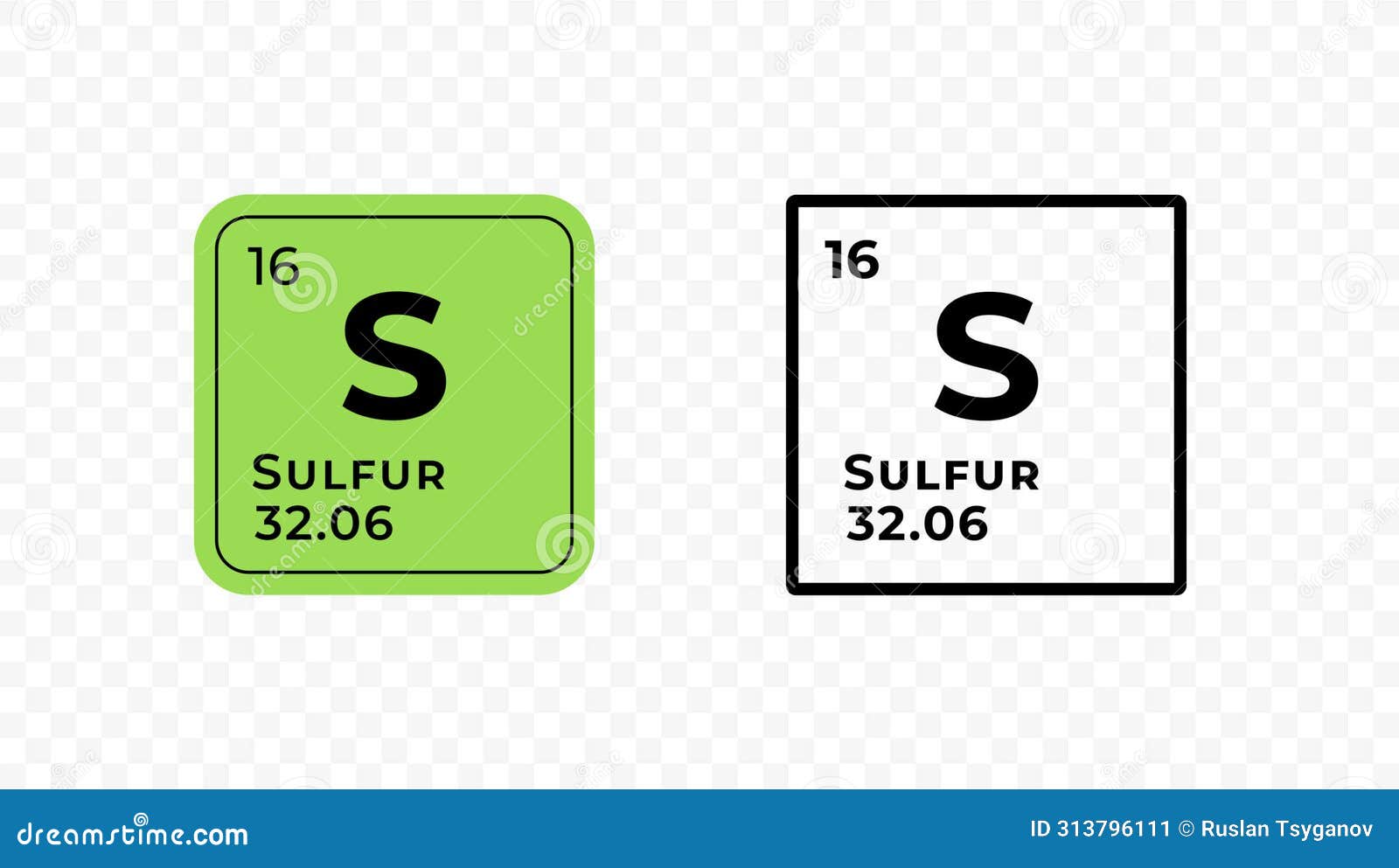 Sulfur, S, Periodic Table Element Cartoon Vector | CartoonDealer.com ...