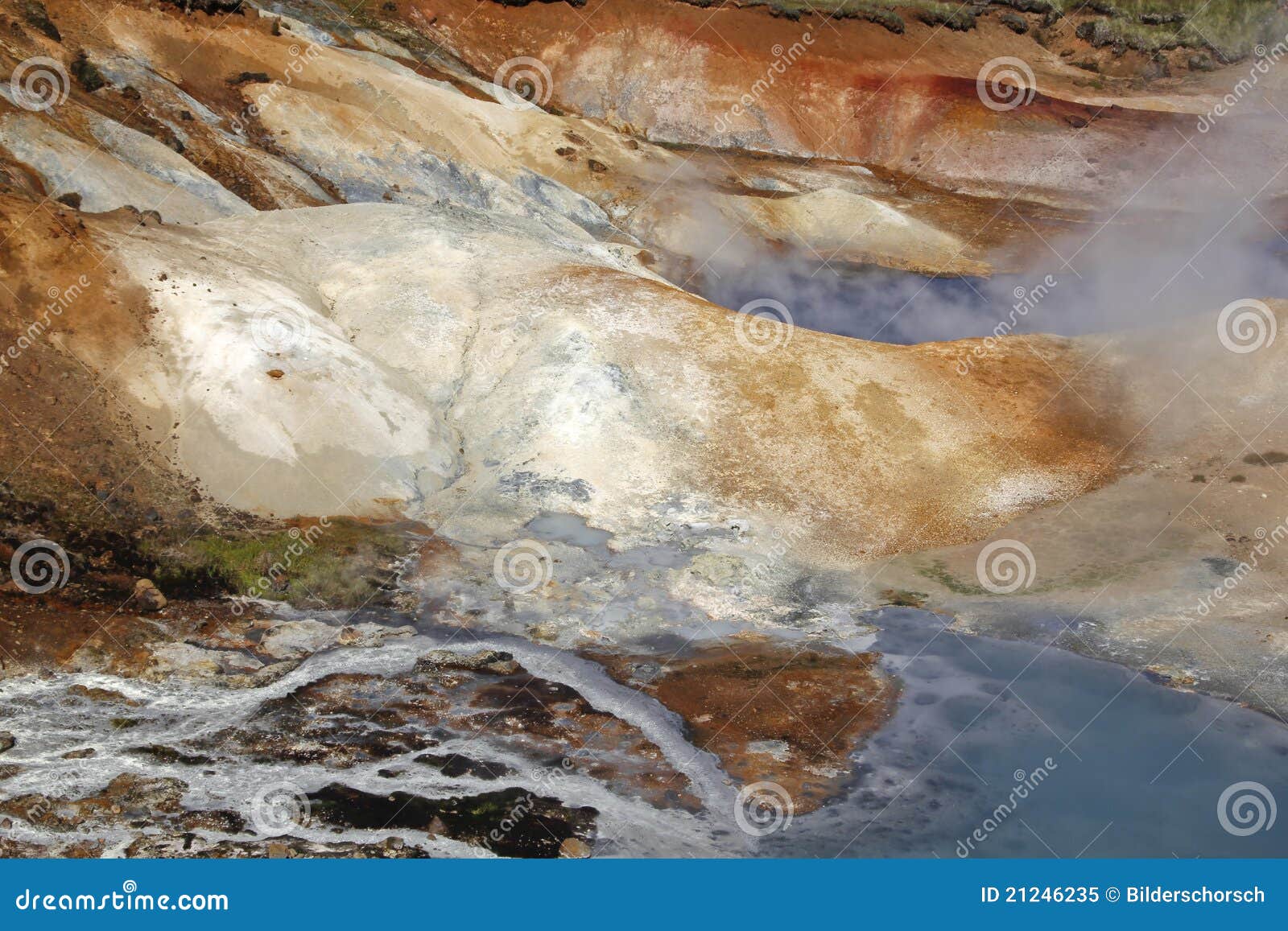 Sulfur desert steam stock image. Image of landscape, brown - 21246235