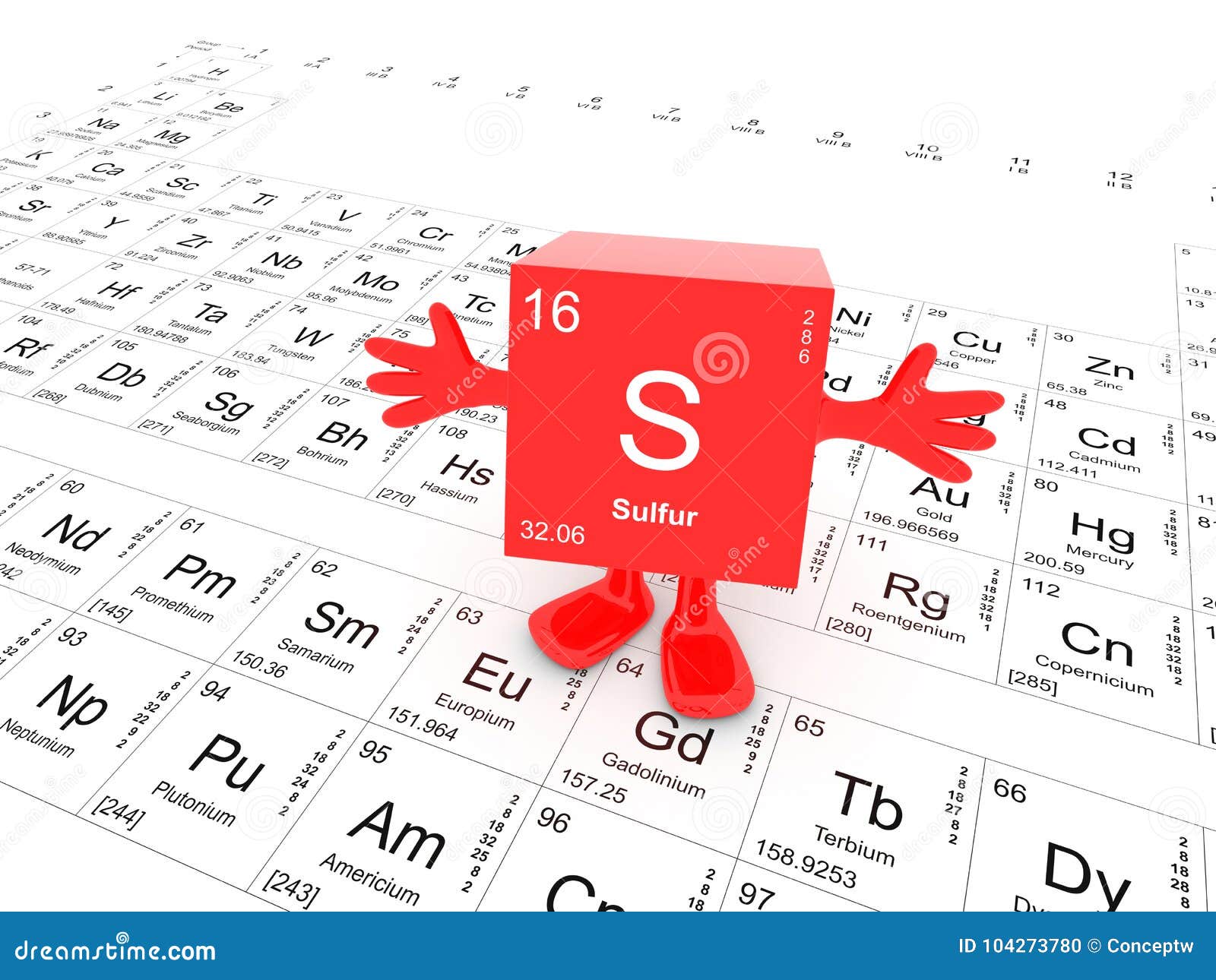 Sulfur element symbol stock illustration. Illustration of symbol ...