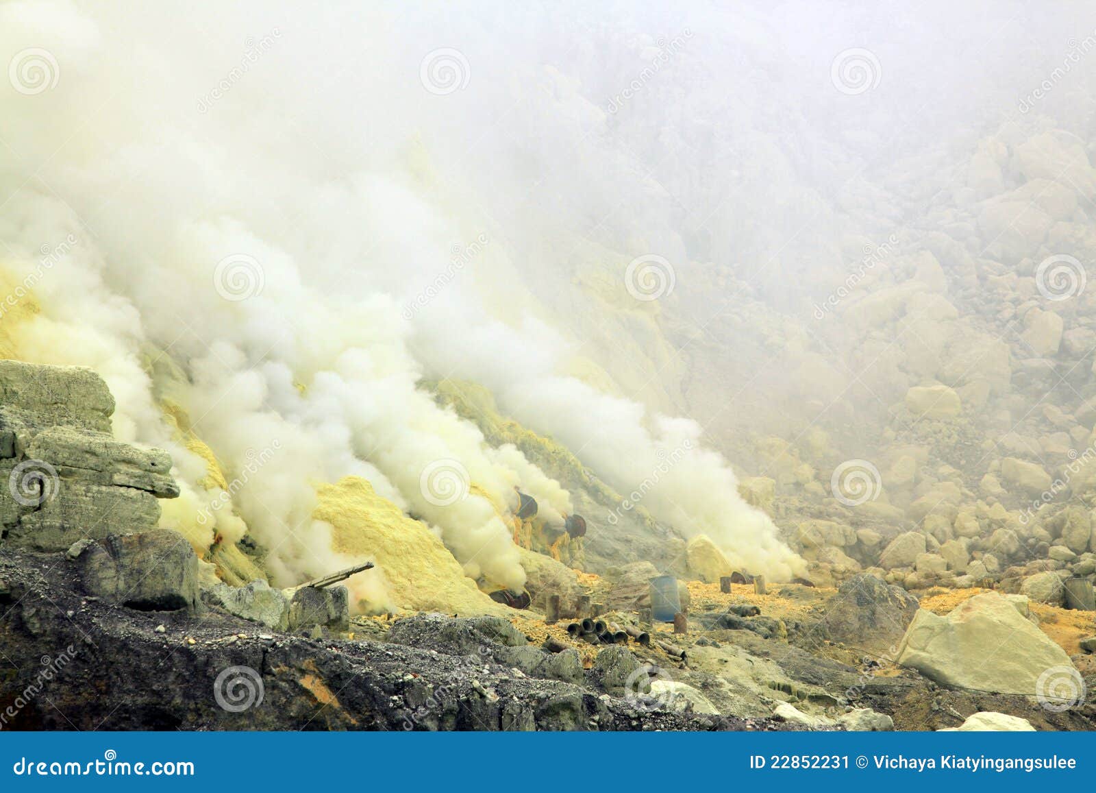 Sulfur Mine stock image. Image of mountain, environment - 22852231