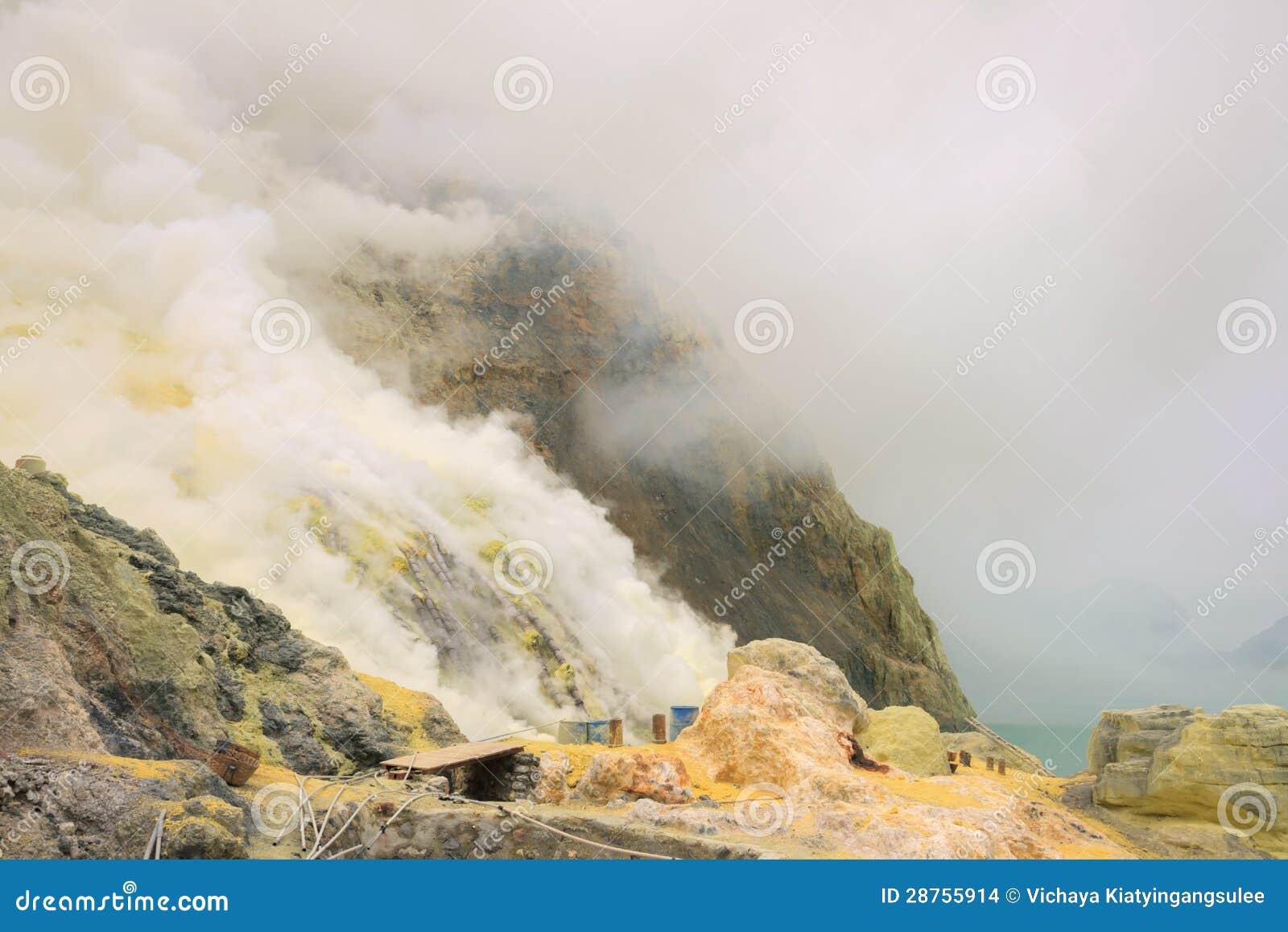 Sulfur Mine stock photo. Image of heat, rock, environment - 28755914