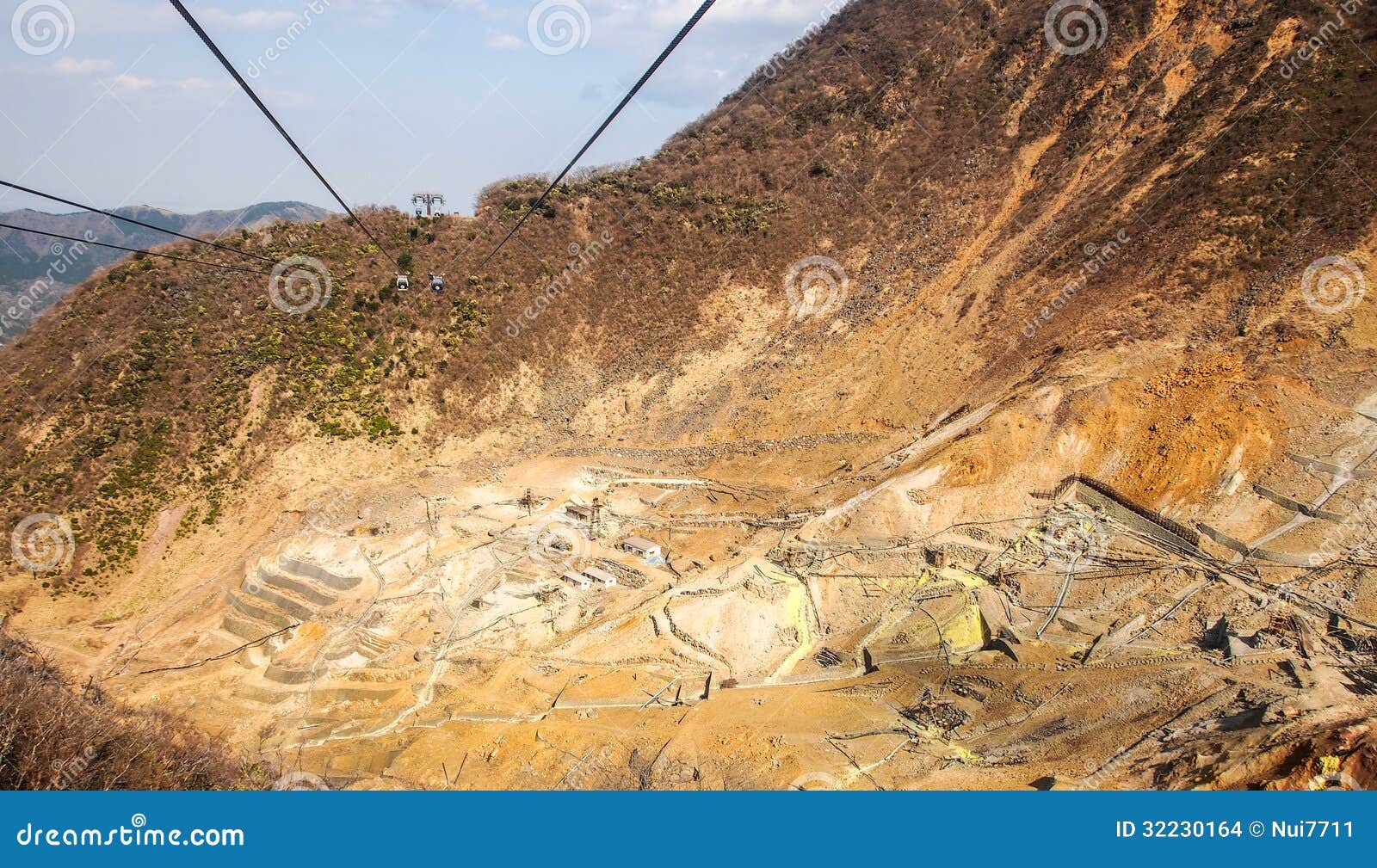Sulfur mine stock photo. Image of high, pile, japanese - 32230164