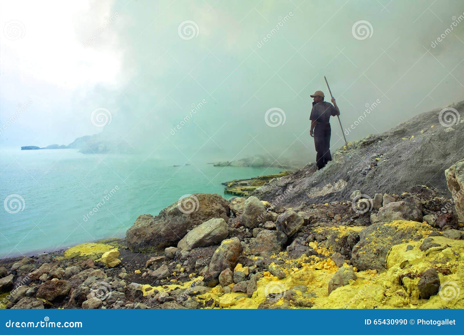 Kawa Ijen Volcano, Banyuwangi, Java Island, Indonesia - 09/09/ 2019 ...