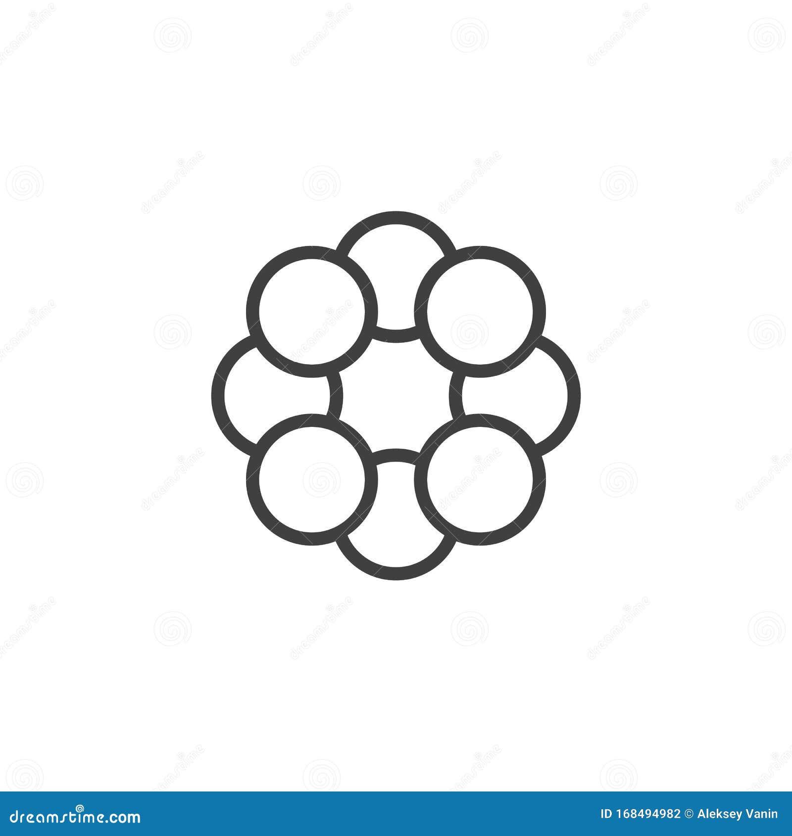 Sulfur Molecule Structure Line Icon Stock Vector - Illustration of ...