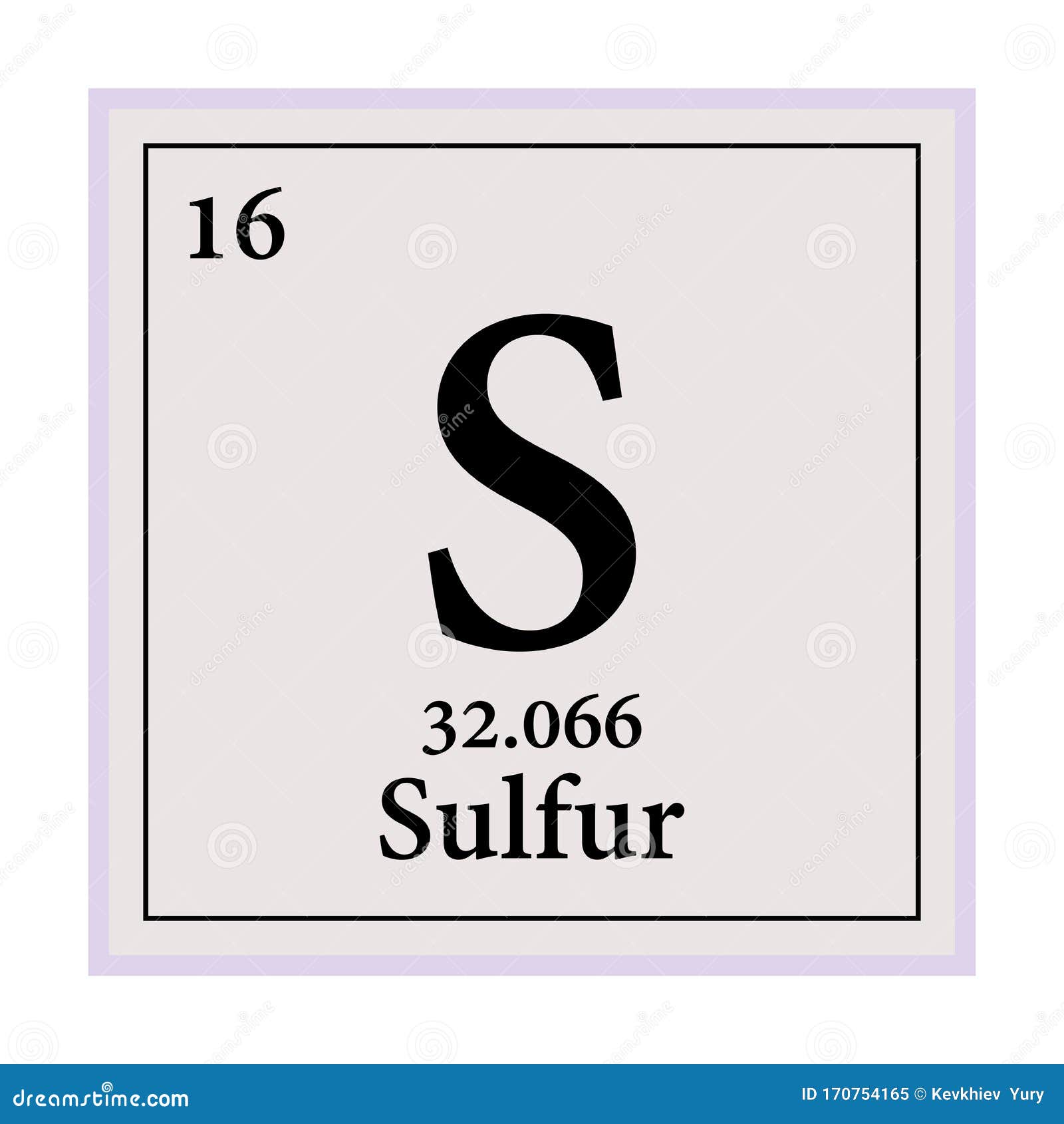 Sulfur Periodic Table Of The Elements Vector Illustration Eps 10 ...