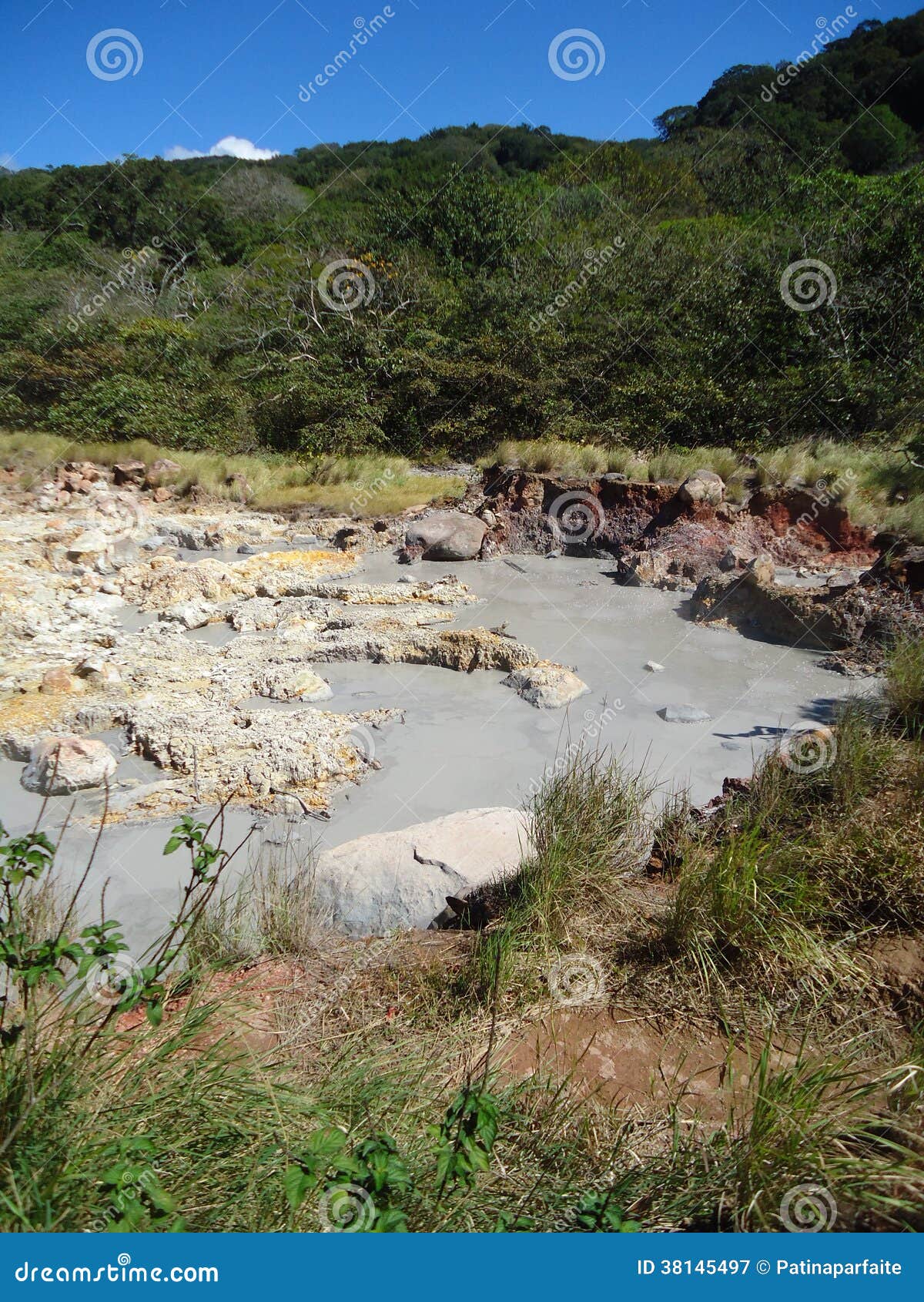 Sulfur Pools at Rincon, Costa Rica Stock Image - Image of rocky, pools ...