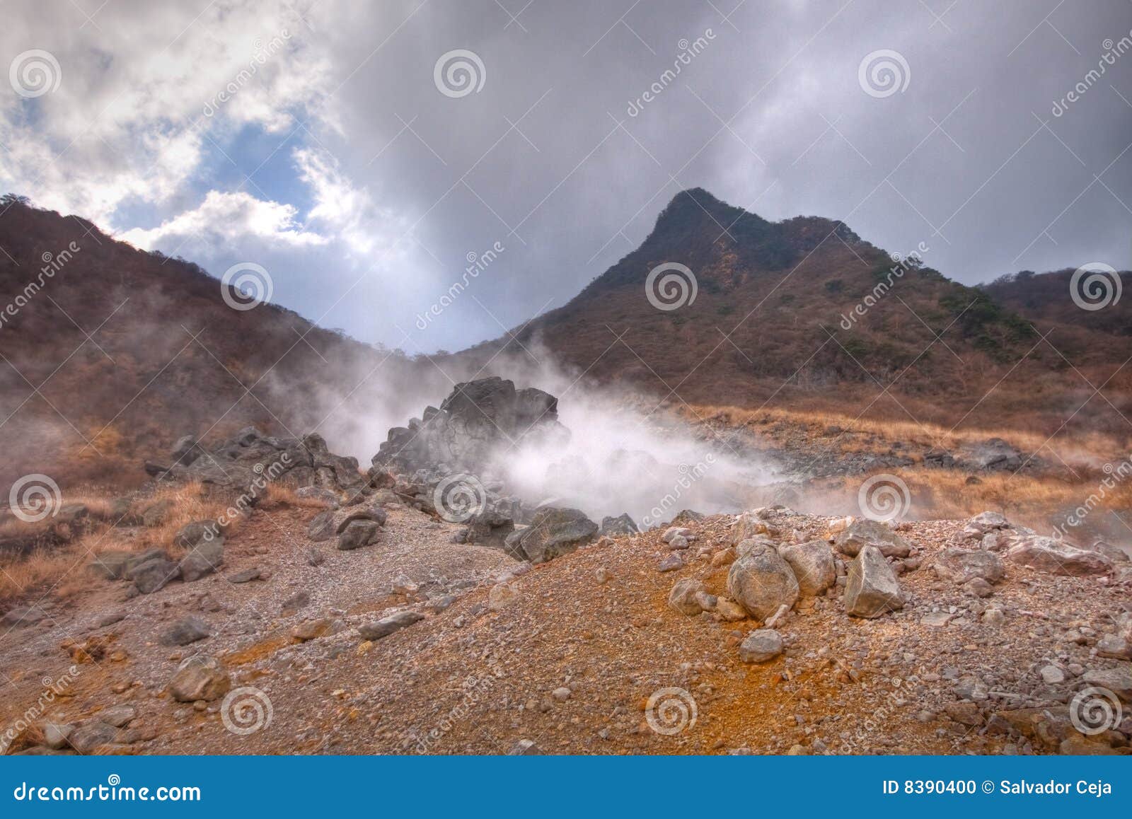 Sulfur volcano in Japan stock photo. Image of blue, foreign - 8390400