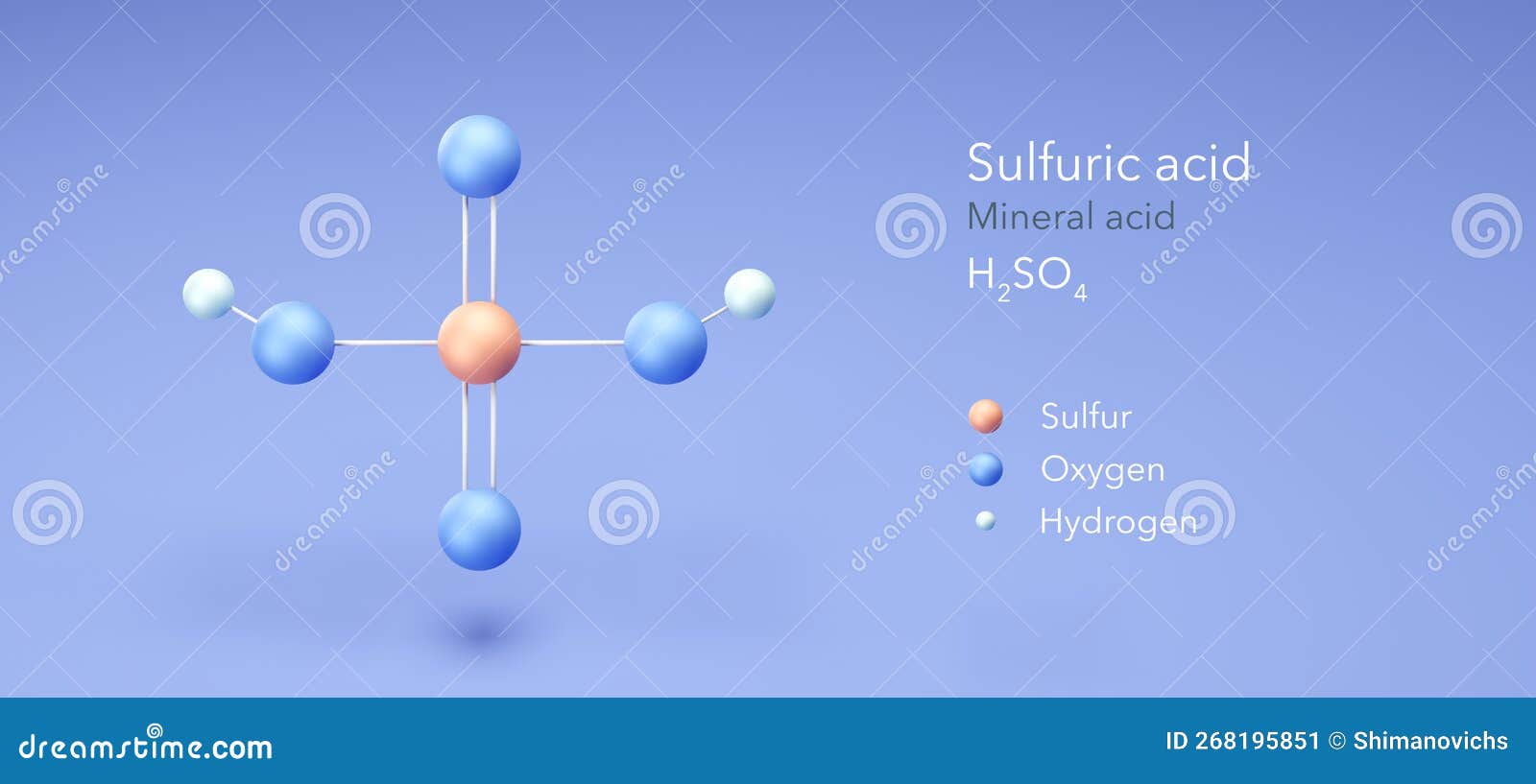 Sulfuric Acid Molecule, Molecular Structures, Sulphuric Acid, 3d Model ...