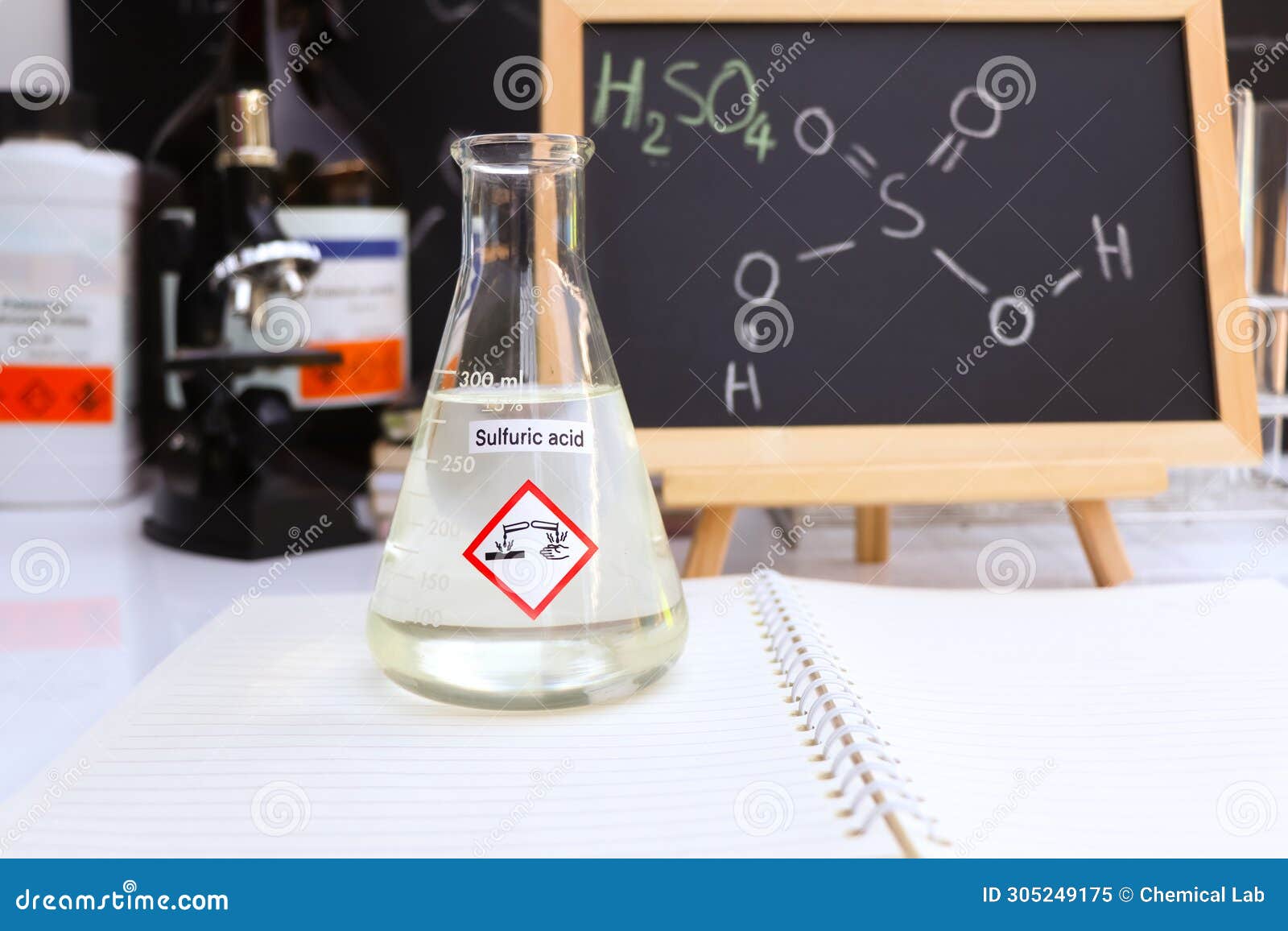 Sulfuric Acid and Symbol Structural Formula Chemical Stock Image ...
