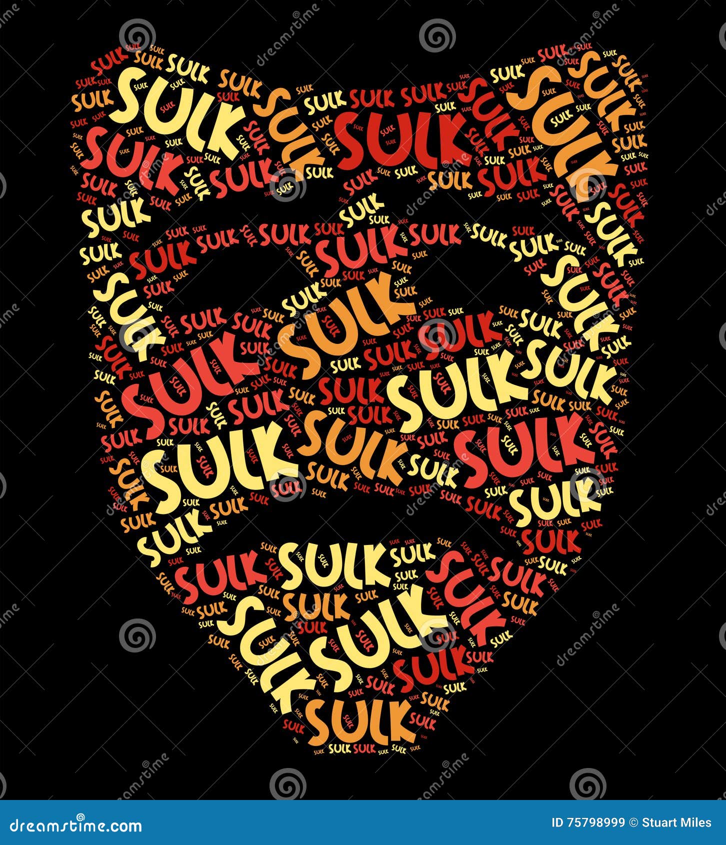 Sulk Word Represents Bad Mood and Broods Stock Illustration ...