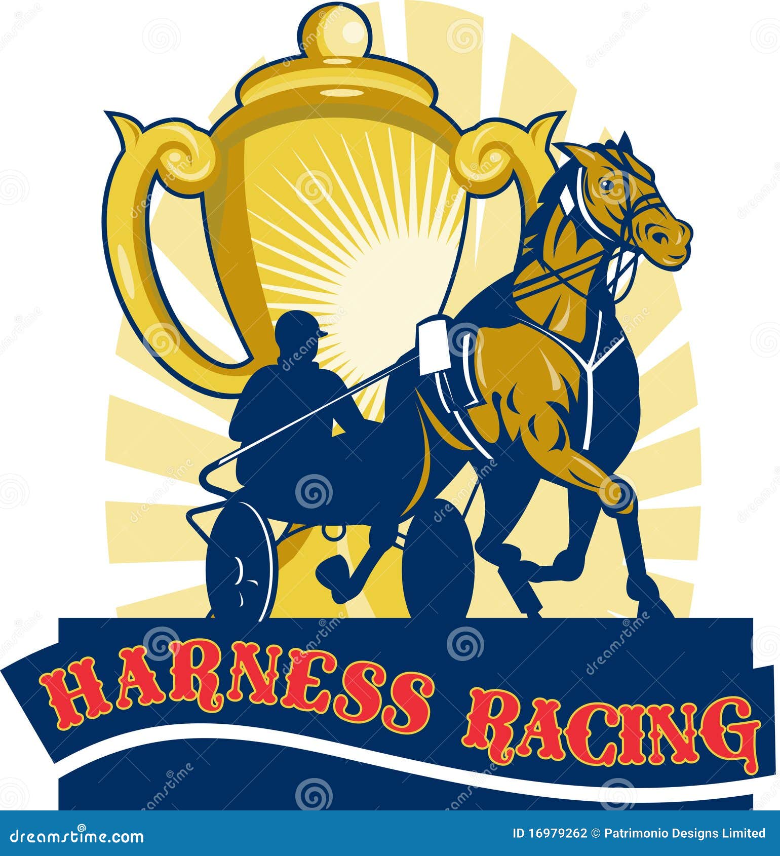 Sulkies Harness Horse Cart Racing Stock Photo | CartoonDealer.com #16979262