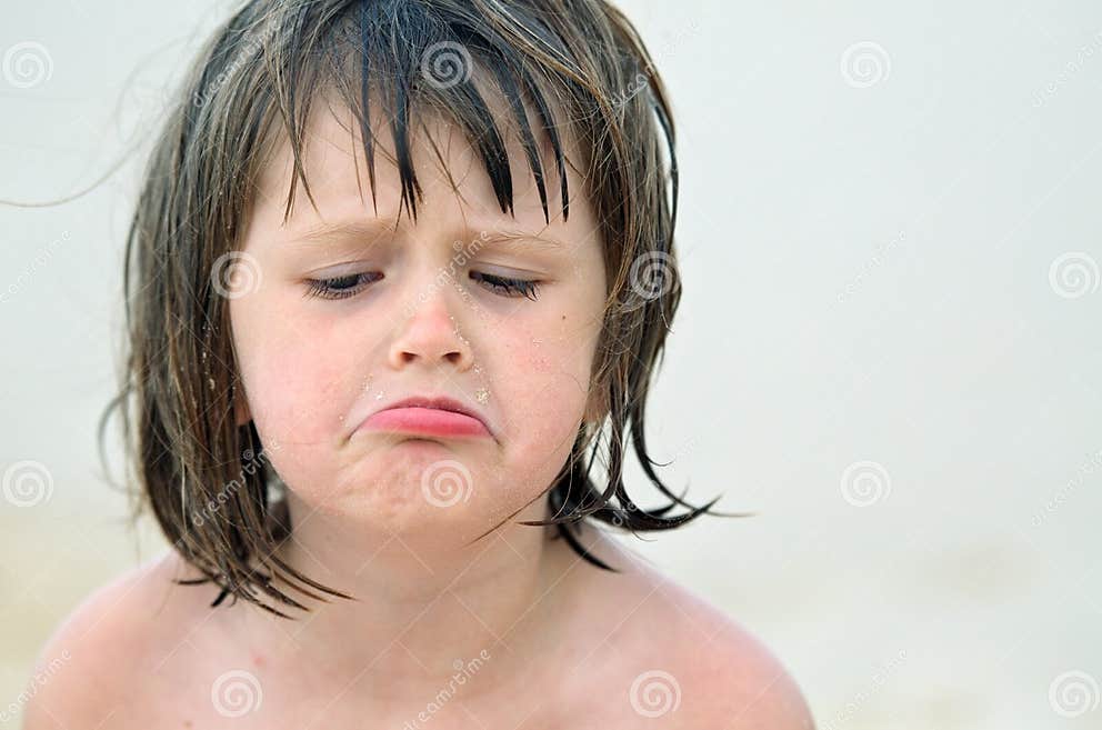 Sulking child stock image. Image of childhood, sandy - 28304575