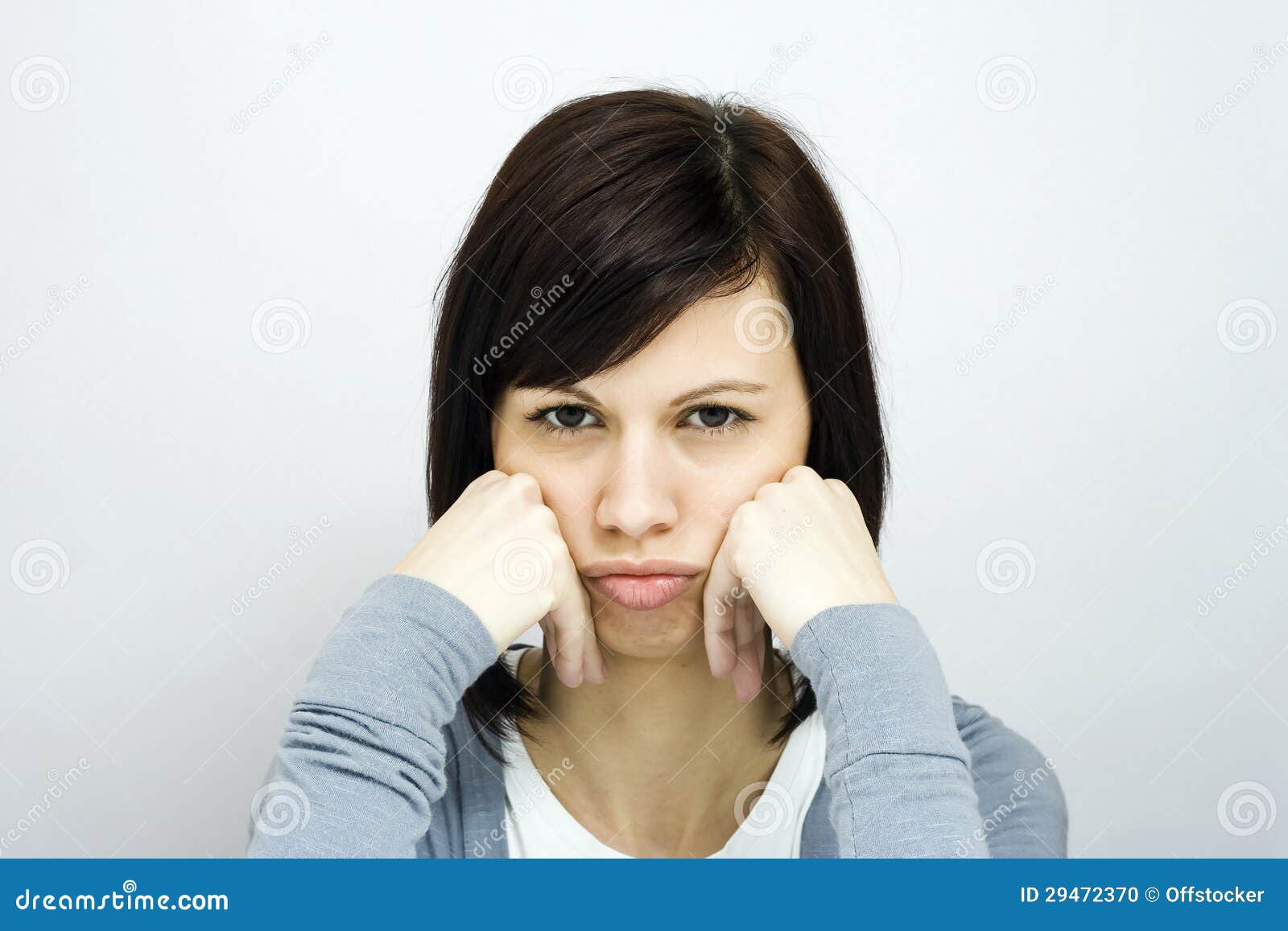 Sulky girl stock photo. Image of person, brunette, girl - 29472370