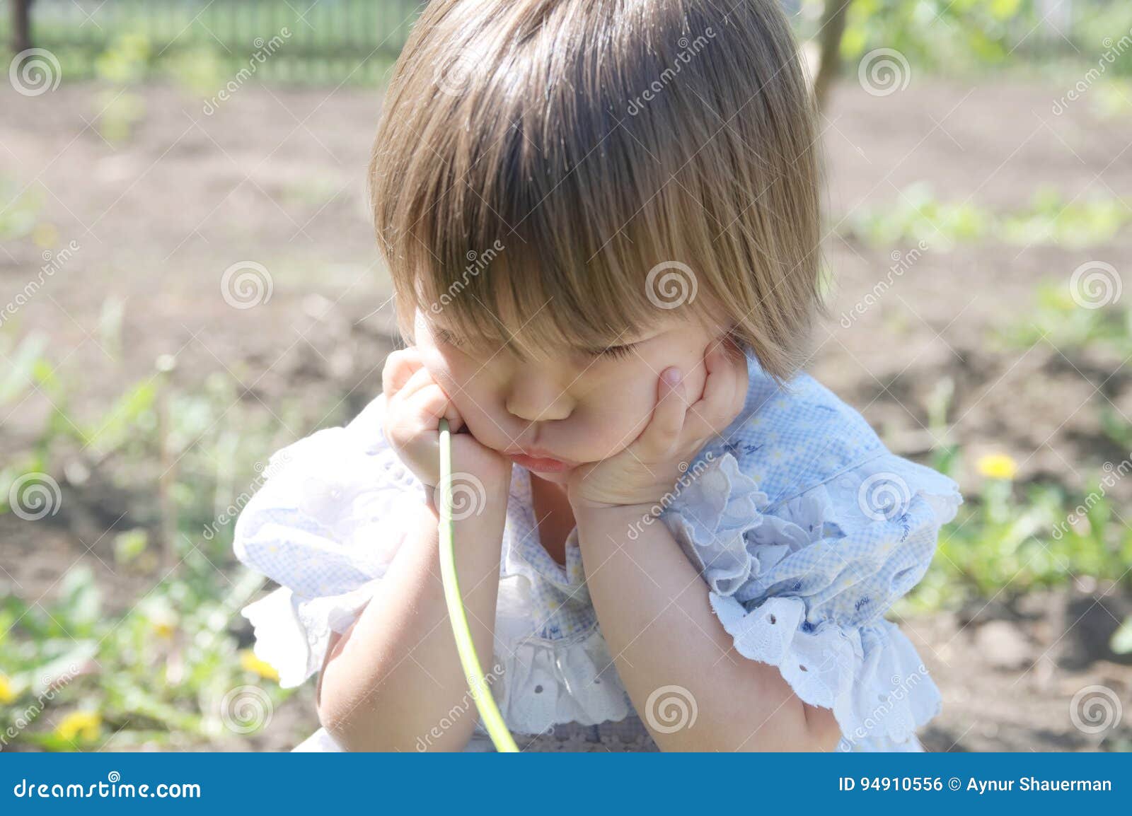 Sulky Girl with Sweet Cheeks Offended Stock Photo - Image of sore ...