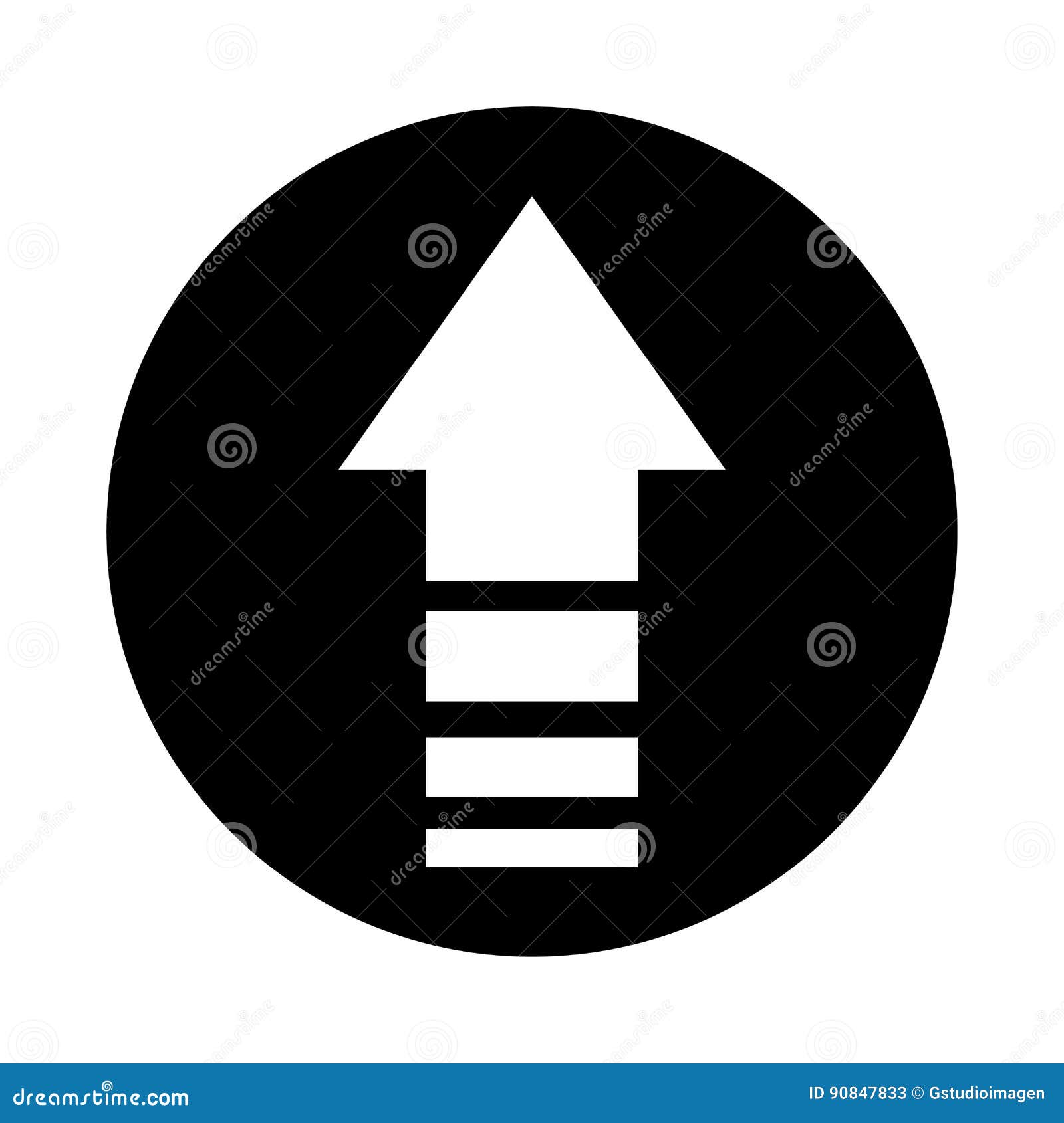 Sulla Freccia Icona Isolata Illustrazione Vettoriale - Illustrazione di ...