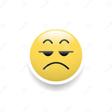Sullen Face Emoticon,Vector and Illustration Stock Vector ...