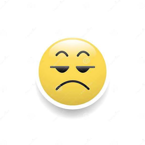Sullen Face Emoticon,Vector and Illustration Stock Vector ...