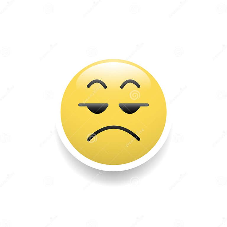 Sullen Face Emoticon,Vector and Illustration Stock Vector ...