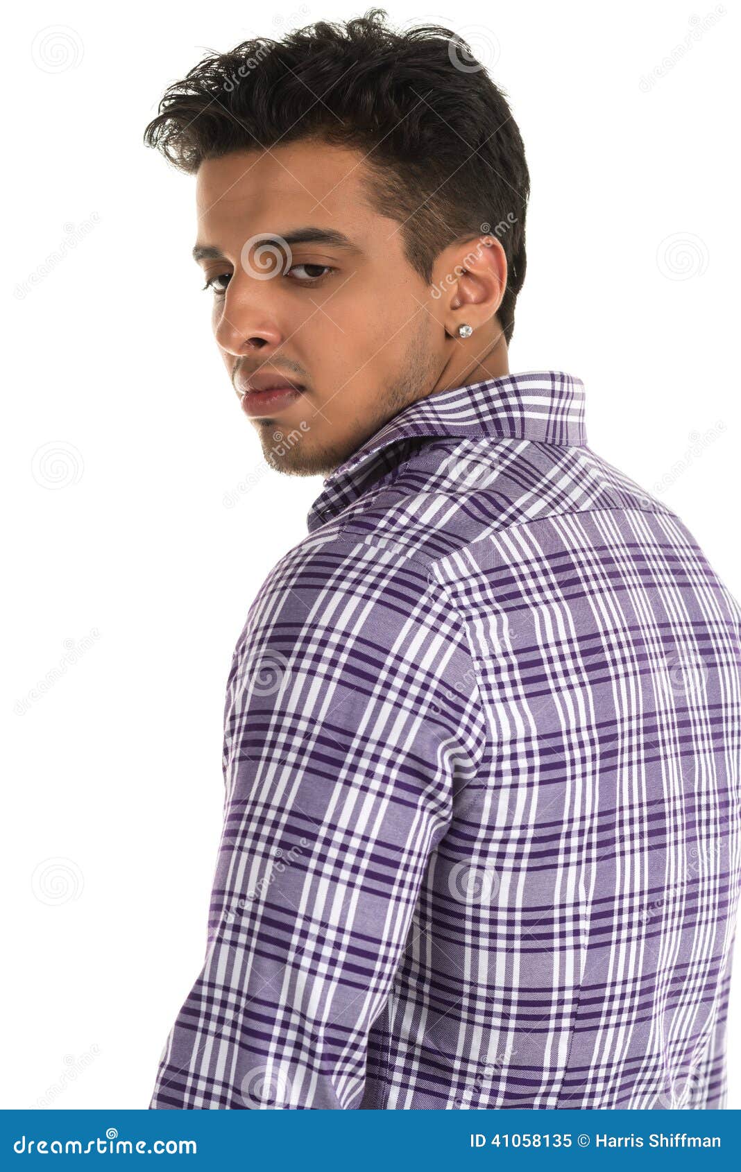 Sullen man stock image. Image of shirt, clothes, plaid - 41058135