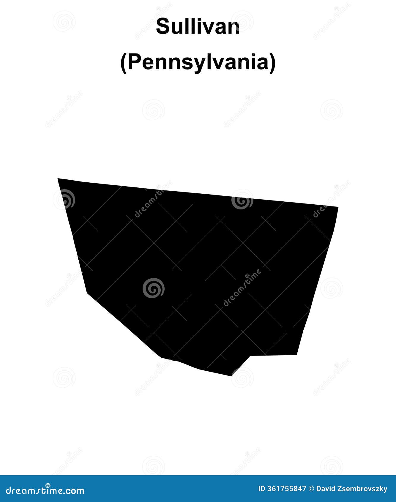 Sullivan Outline Map Cartoon Vector | CartoonDealer.com #324021259