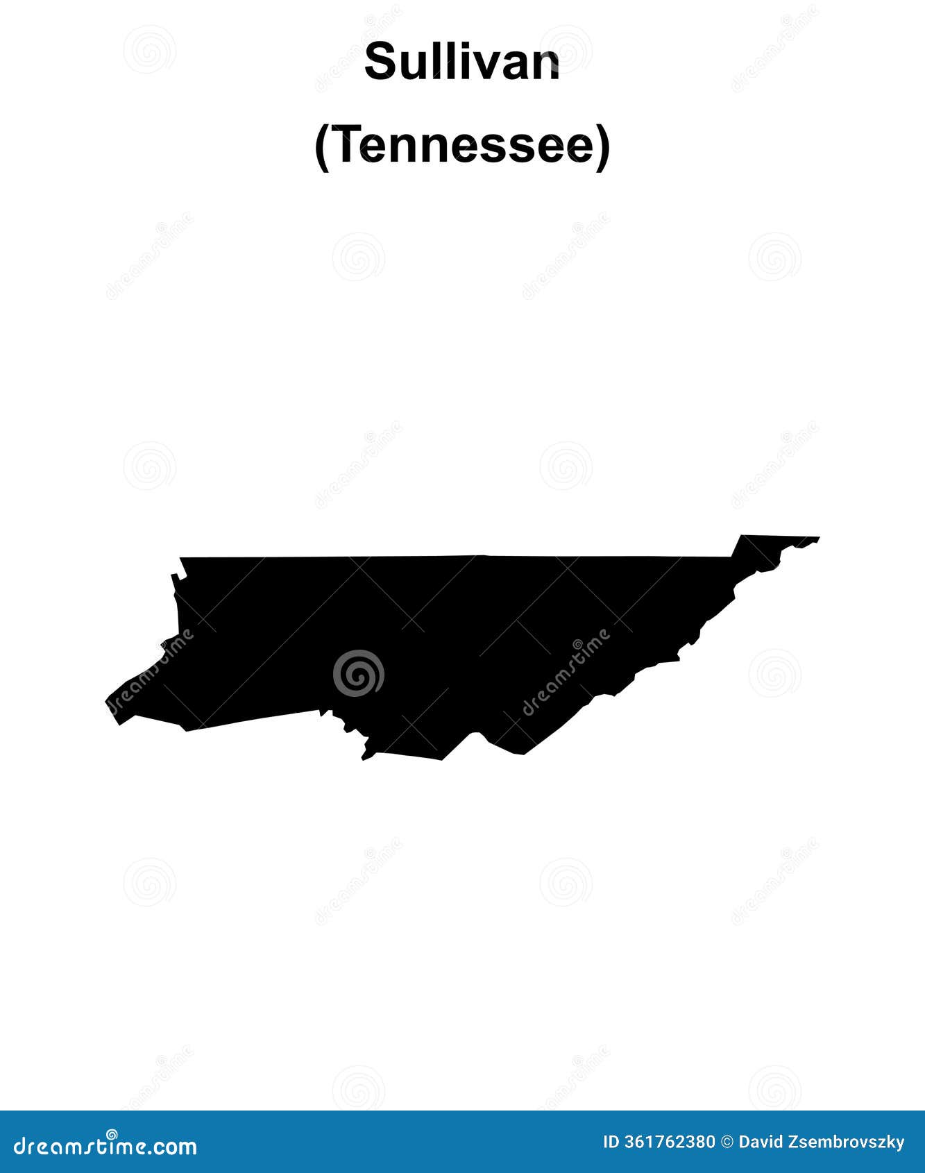 Sullivan Outline Map Cartoon Vector | CartoonDealer.com #324021259