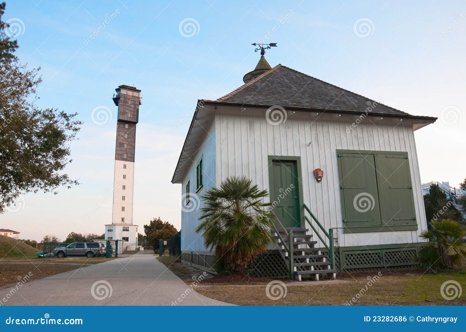 Sullivan S Island Lighthouse Entrance Stock Photo - Image of service ...