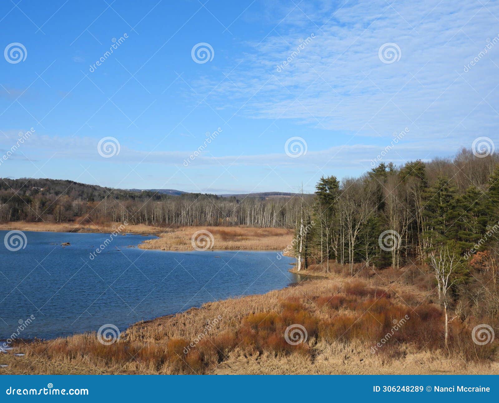 Sullivanville Watershed Dam Scenic Natural Overlook Stock Image - Image ...