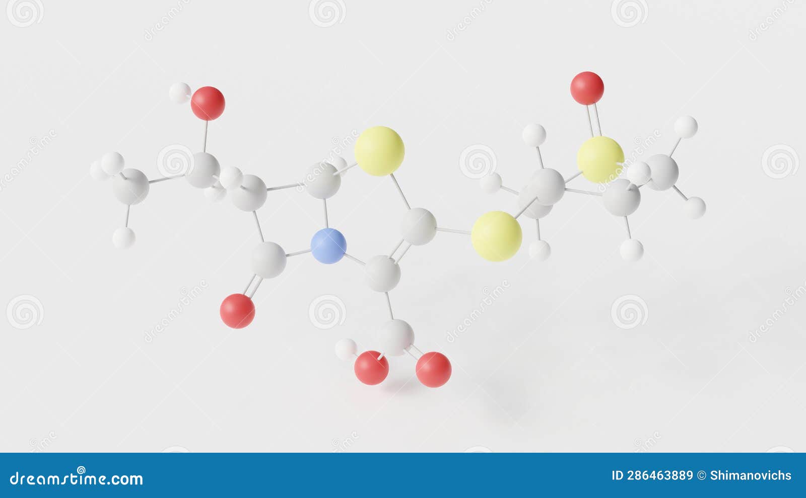 Sulopenem Molecule 3d, Molecular Structure, Ball and Stick Model ...