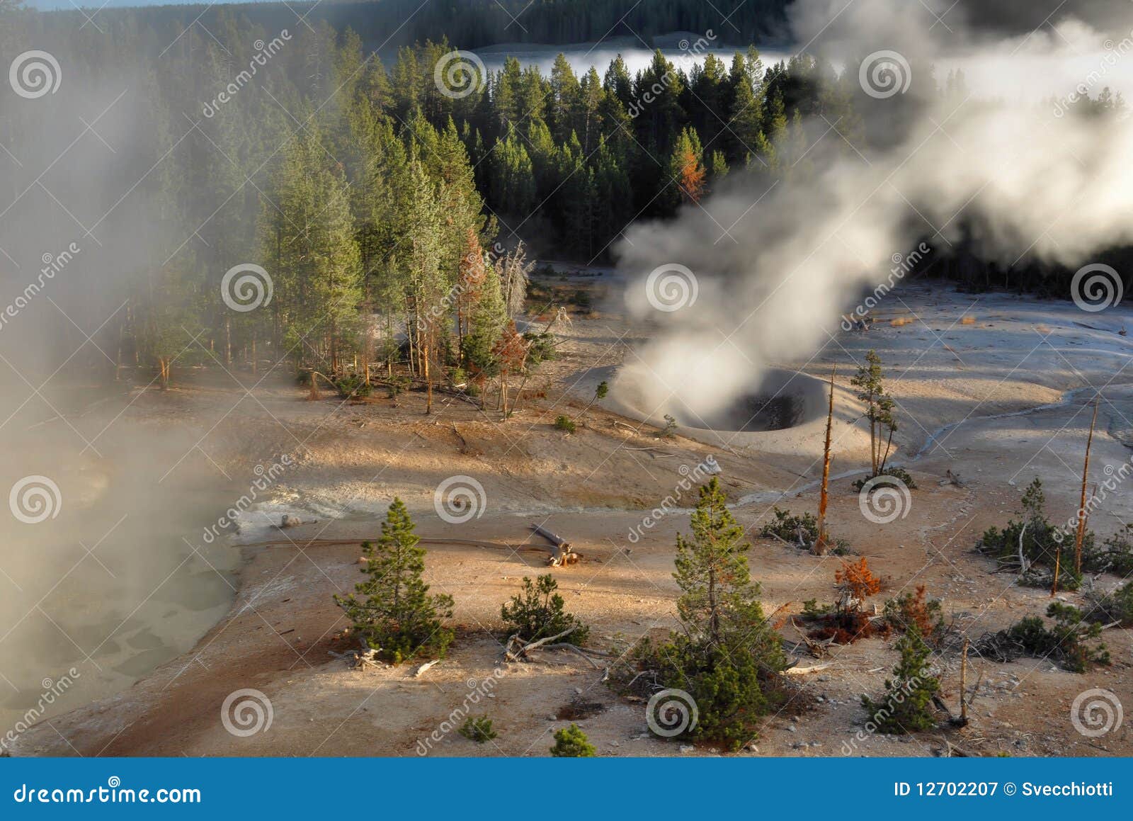 Sulphur Caldron At Yellowstone National Park Stock Photography ...