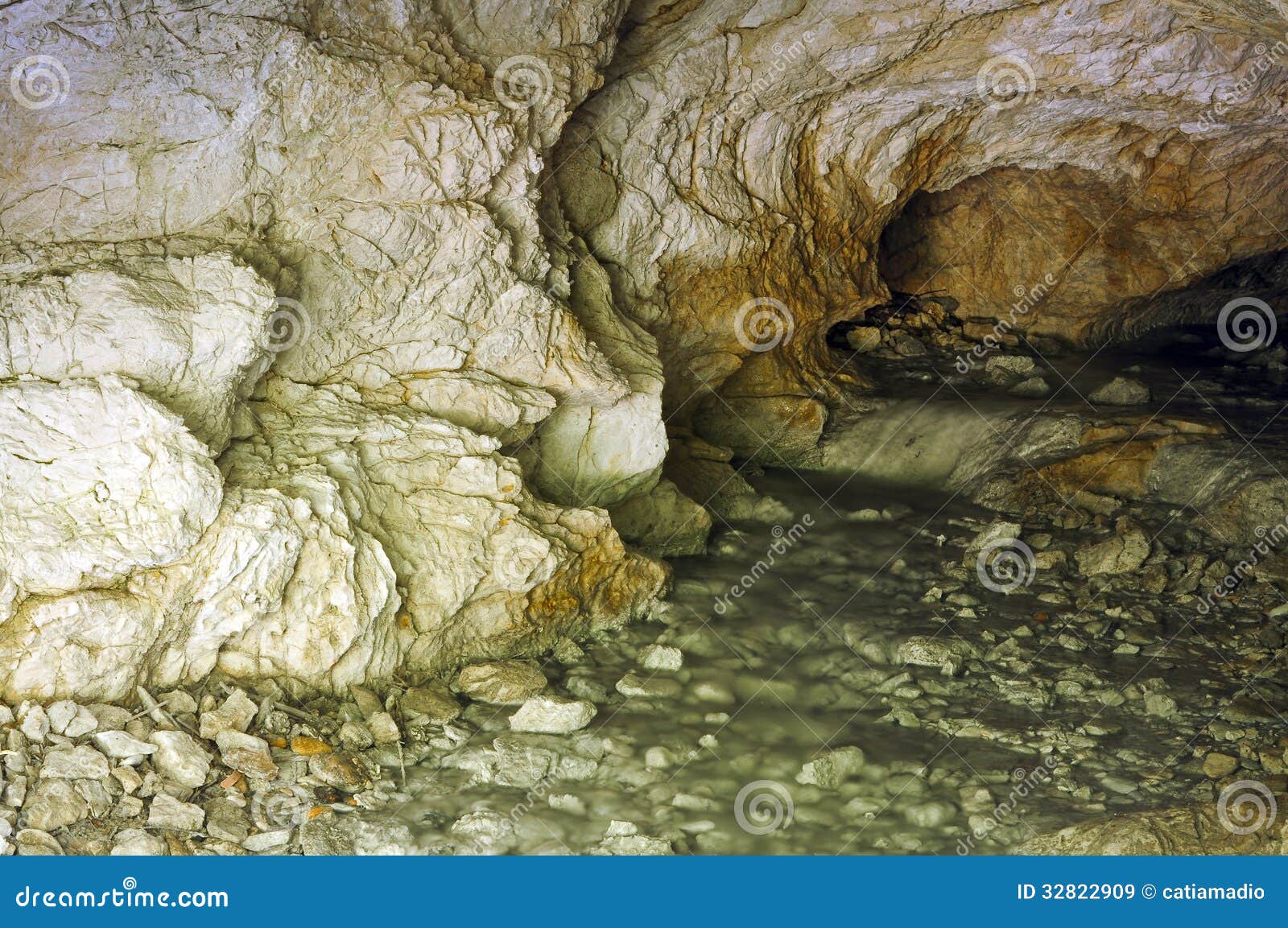 Sulphurous water cave stock image. Image of cavern, mountain - 32822909