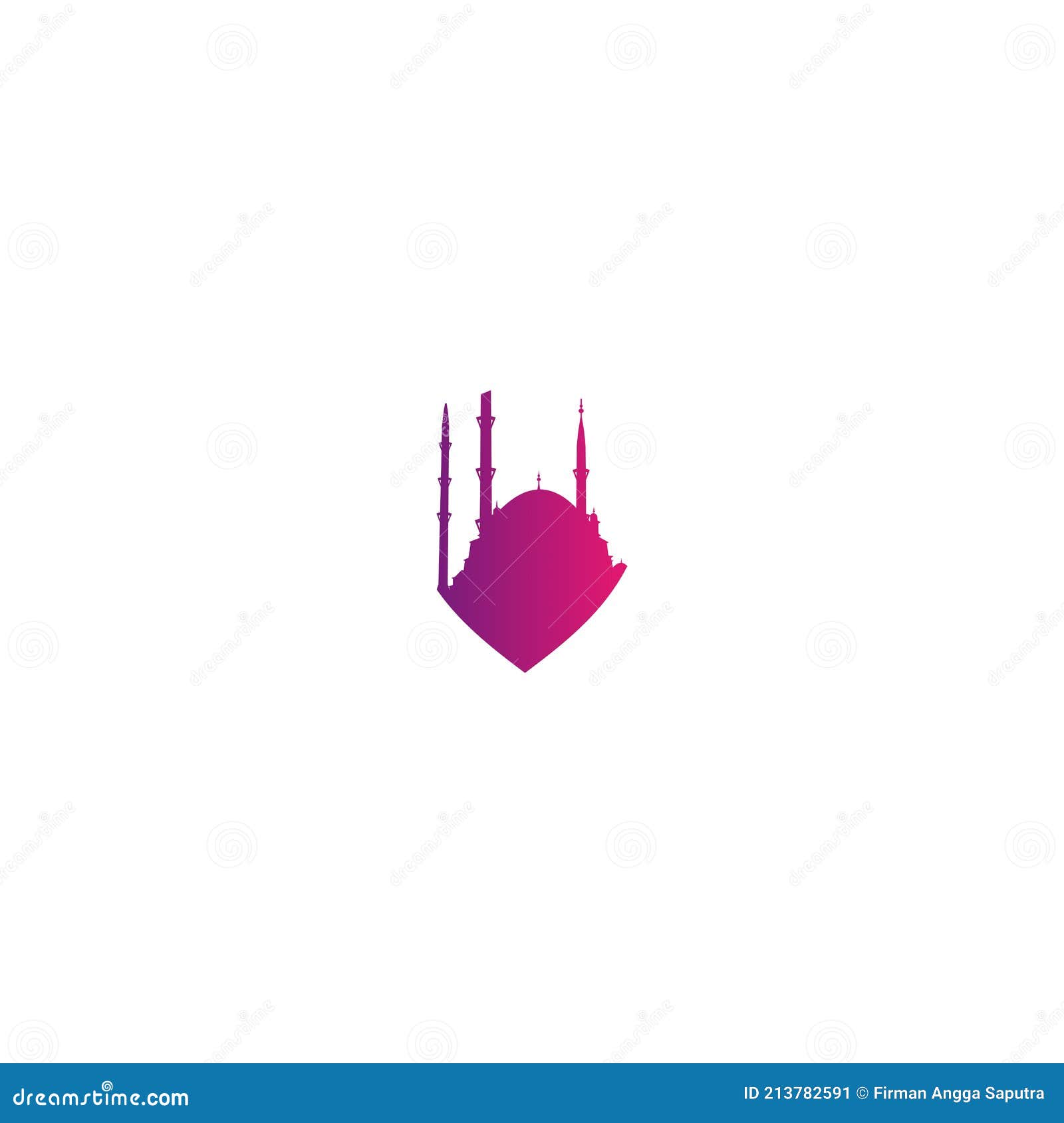 Sultan Ahmed Mosque Logo in Purple Color Stock Vector - Illustration of ...