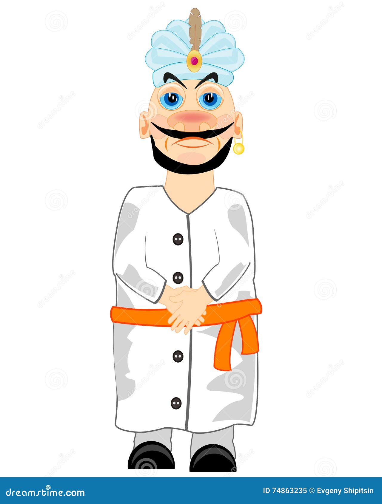 Sultan Dans Le Costume National Illustration de Vecteur - Illustration ...