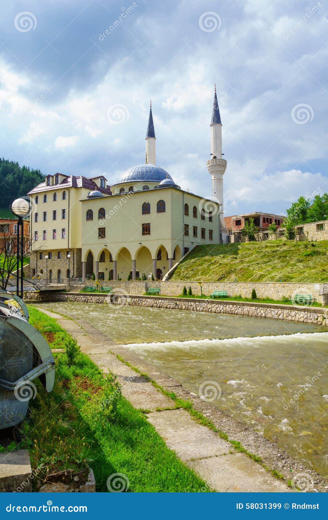 Sultan Murat II Mosque in Rozaje Stock Image - Image of religion, city ...