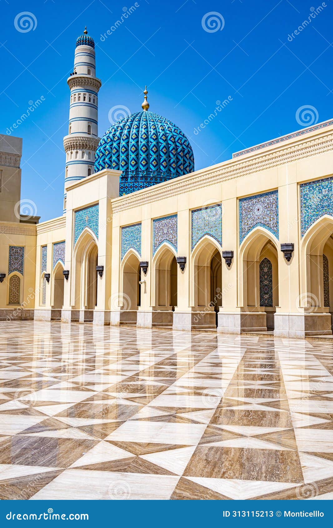 Sultan Qaboos Grand Mosque in Sohar, Oman Stock Image - Image of ...
