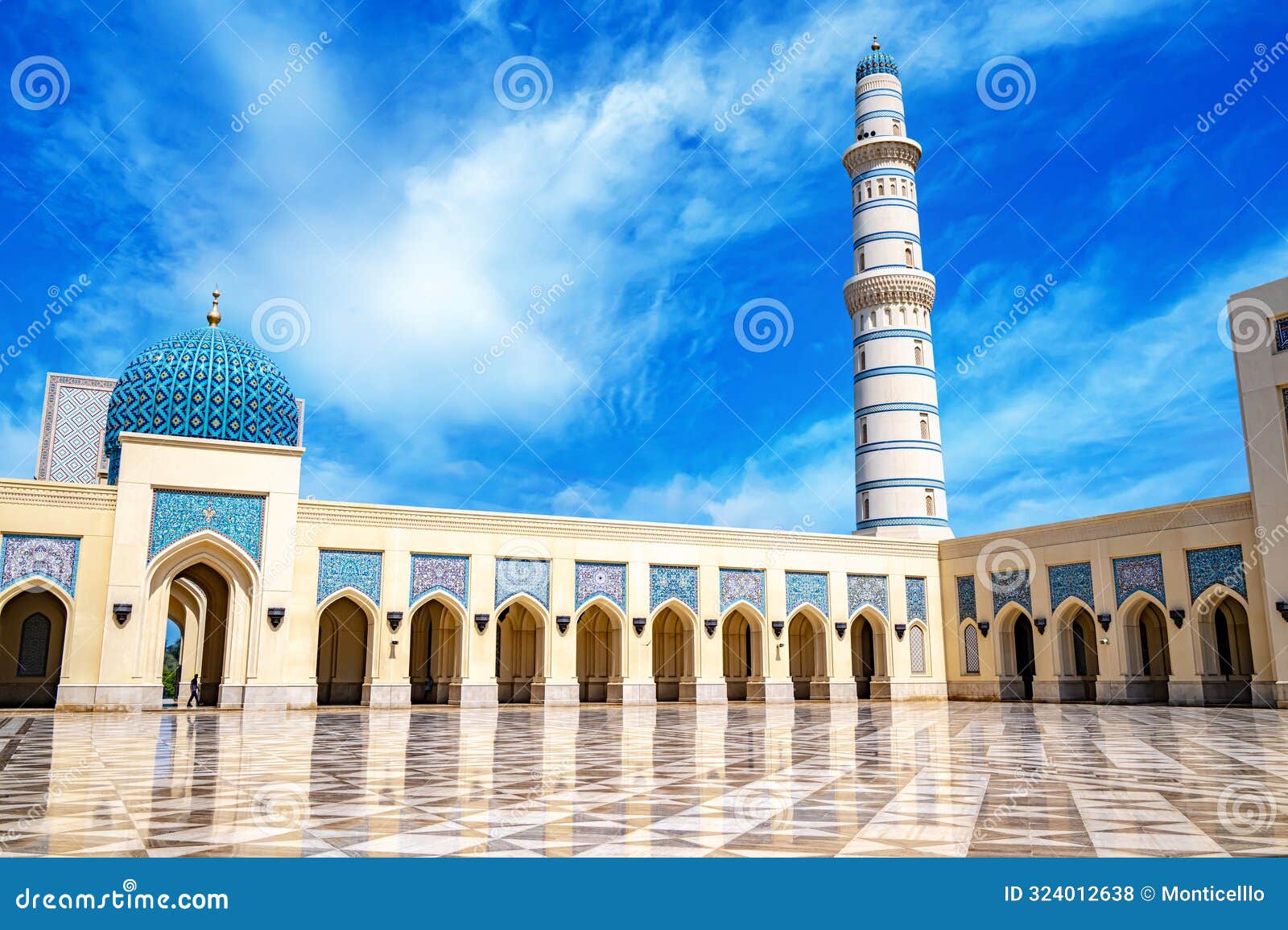 Sultan Qaboos Grand Mosque in Sohar, Oman Stock Photo - Image of ...