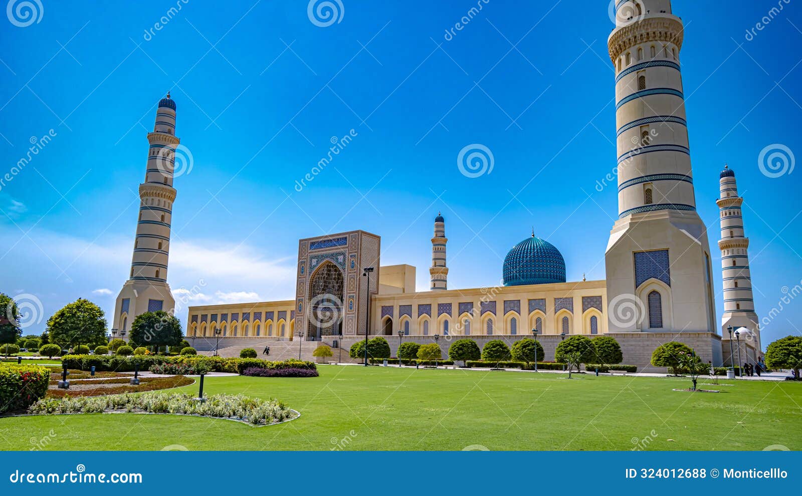 Sultan Qaboos Grand Mosque in Sohar, Oman Stock Photo - Image of ...