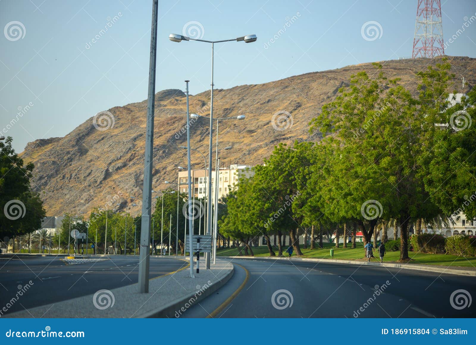 Sultan Qaboos Highway Road Muscat Sultanate of Oman Stock Photo - Image ...