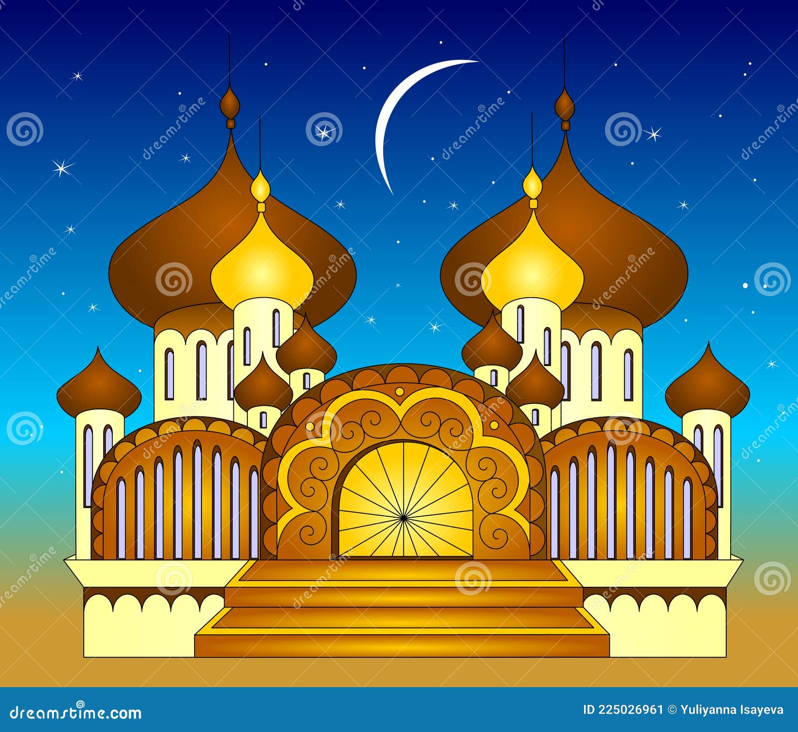 Sultan Palace Abdul - Samad Doodle Icon Hand Drawn Illustration ...