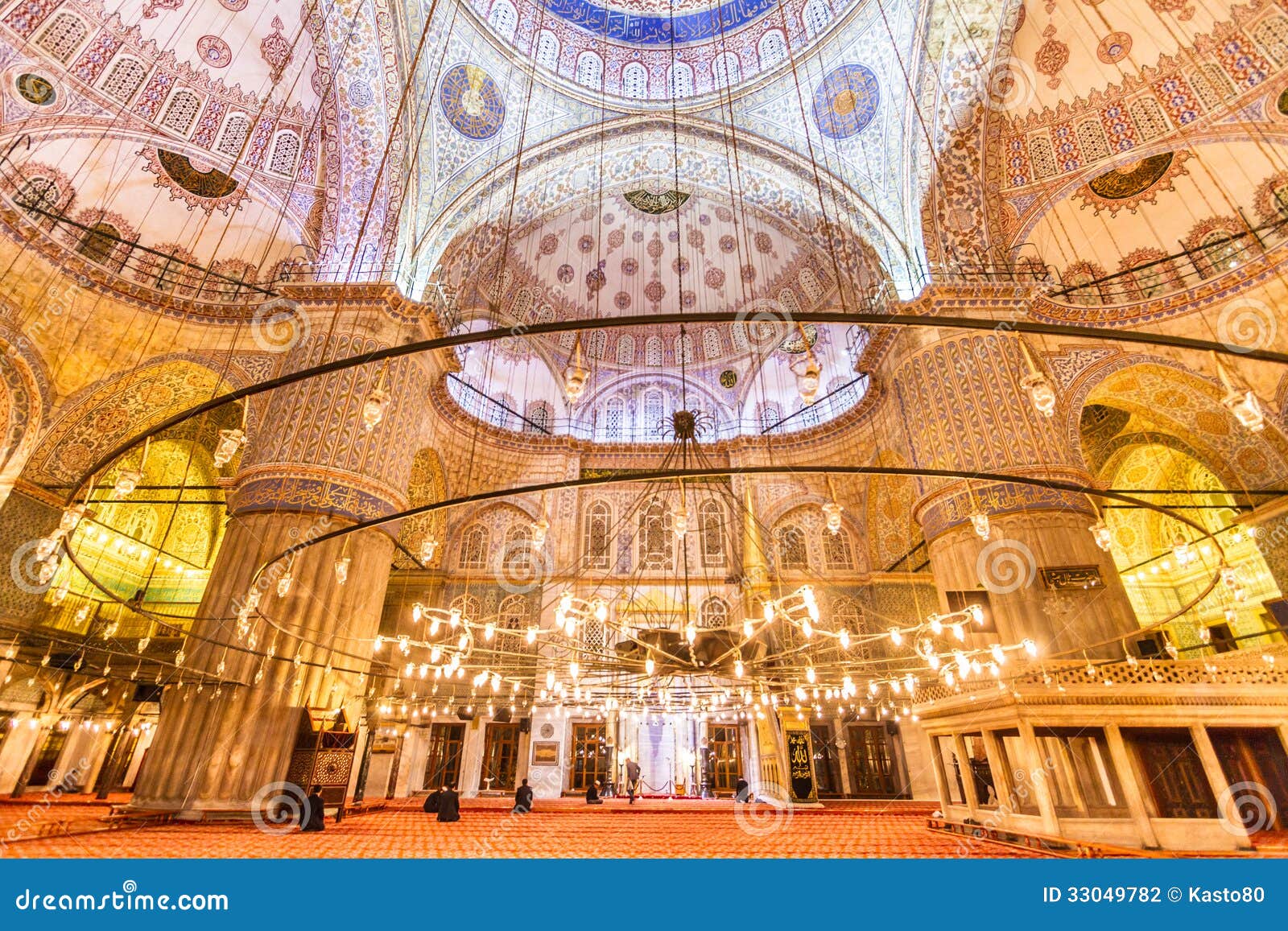 Turkey, Istanbul, Hagia Sophia, Lighted Sultans Box Sitting On Pillars ...
