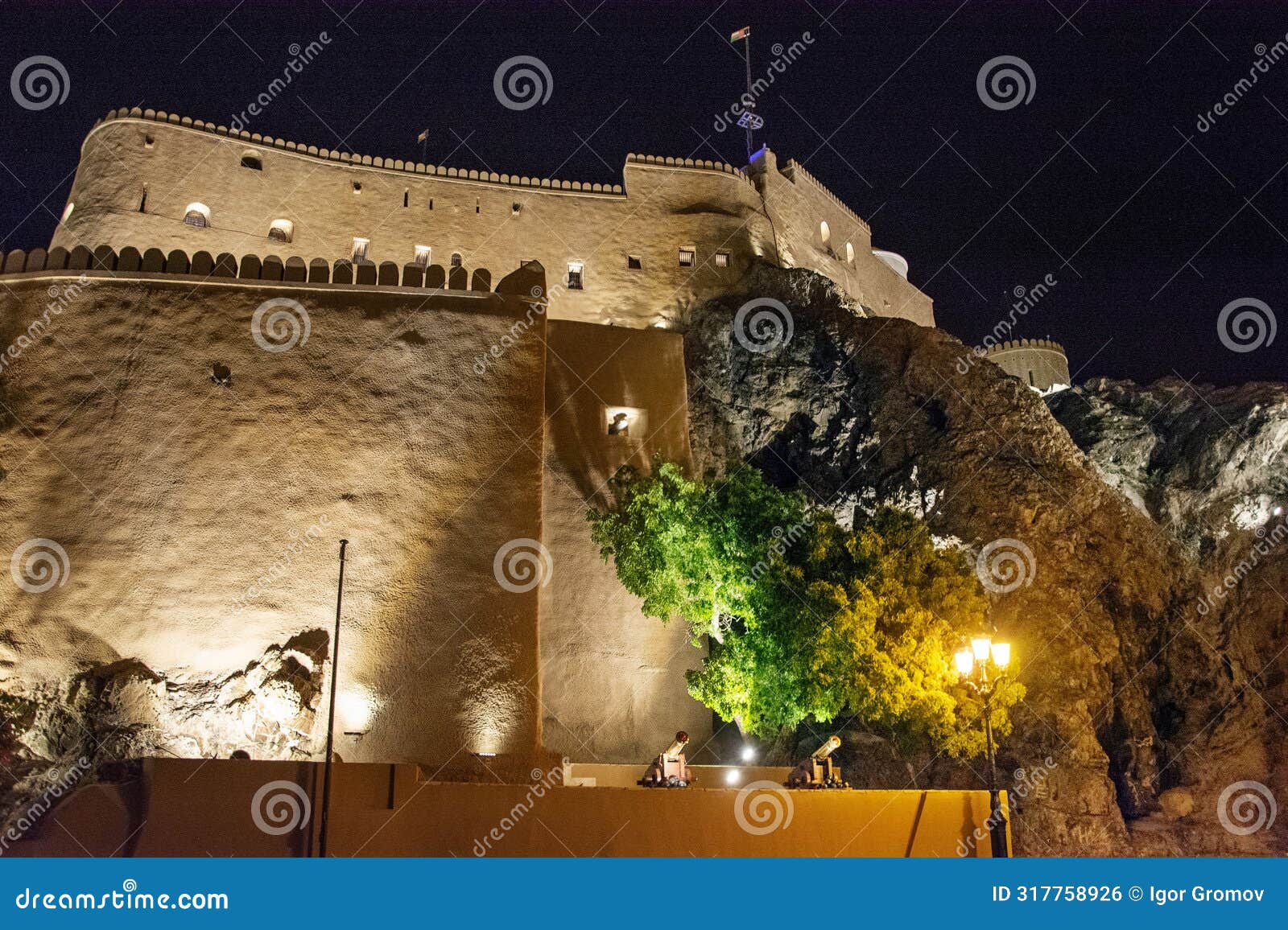 Sultanate of Oman Capital of Oman Mutrah Fort Stock Photo - Image of ...