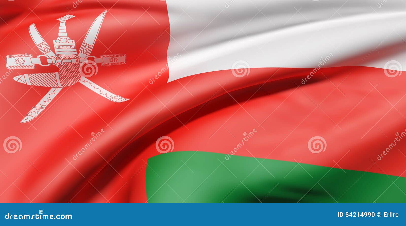 Sultanate of Oman flag stock illustration. Illustration of celebration ...