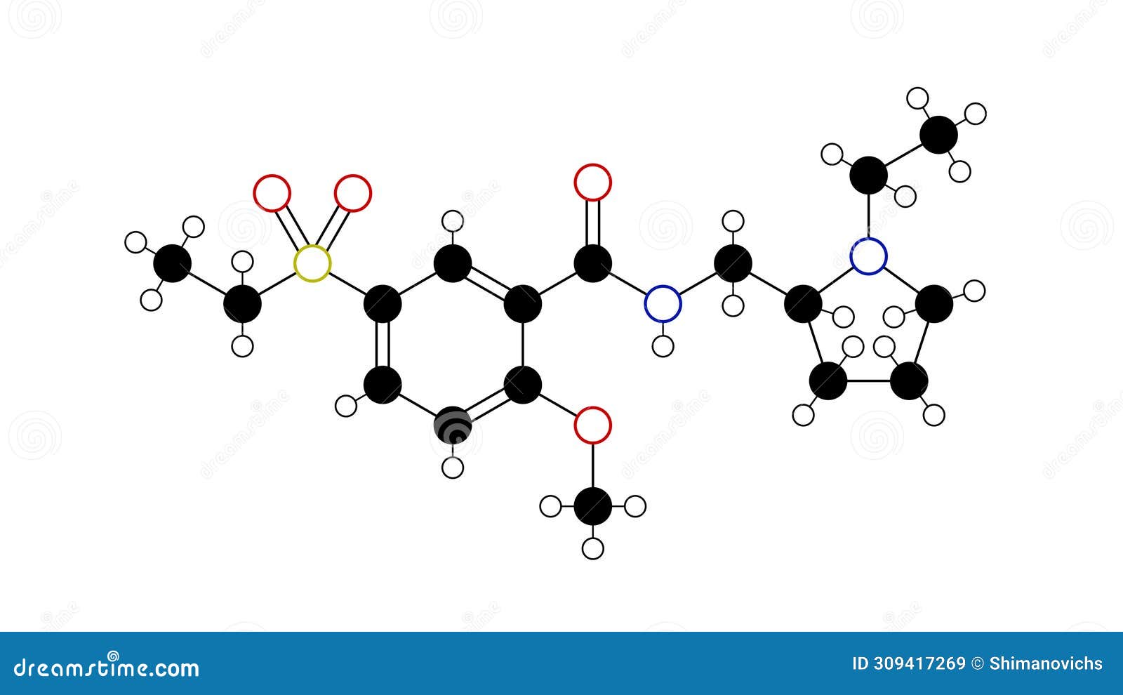 3D Image Of Benzamide Skeletal Formula Stock Photo | CartoonDealer.com ...