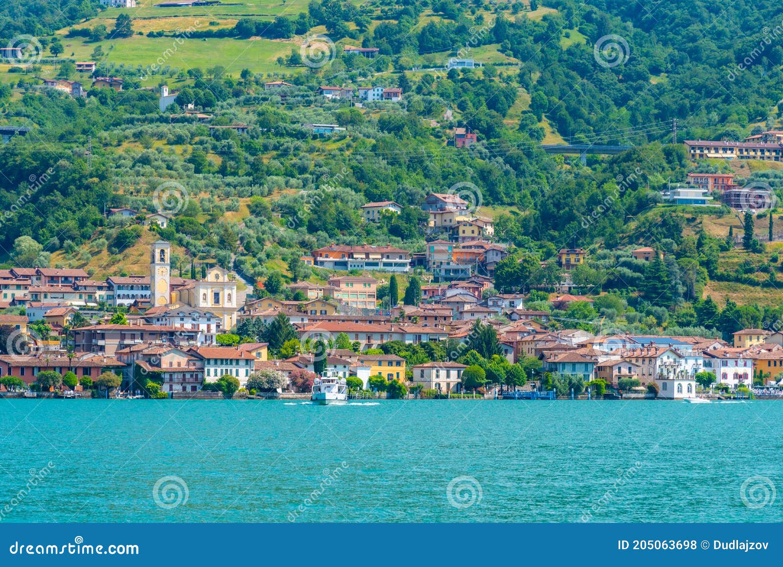 Sulzano Viewed from Monte Isola in Italy Stock Photo - Image of italian ...