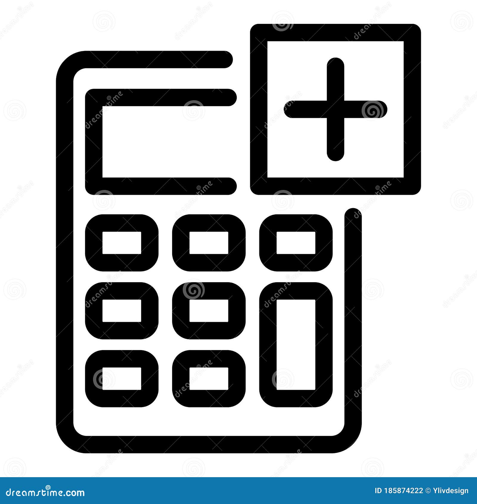 Sum Calculator Icon, Outline Style Stock Vector - Illustration of ...
