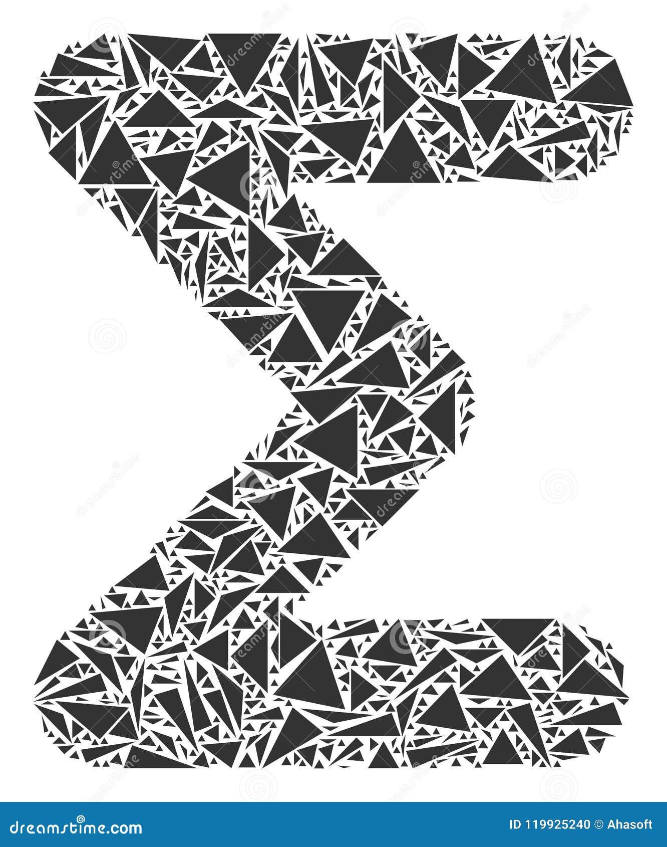Sum Collage of Triangles stock vector. Illustration of symbol - 119925240