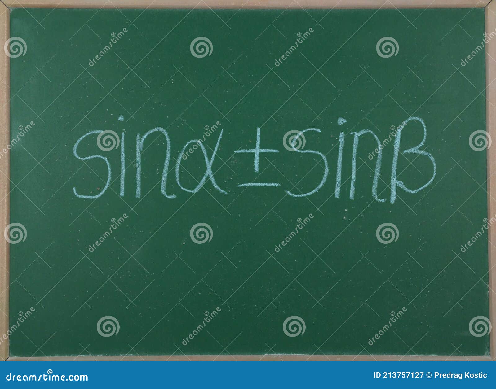 Mathematics Written on the School Board Stock Image - Image of board ...