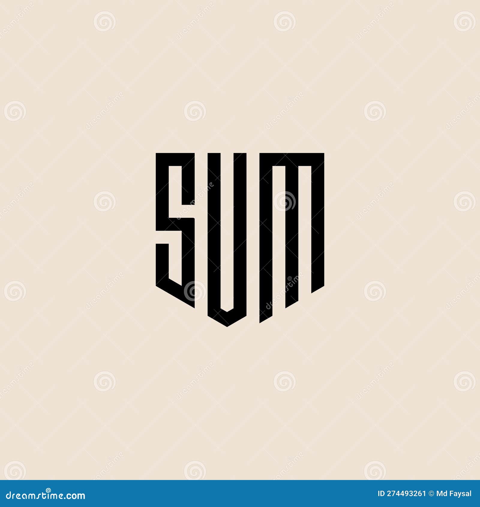Sum Shield Abstract Monogram Letter Mark Vector Logo Stock Vector ...