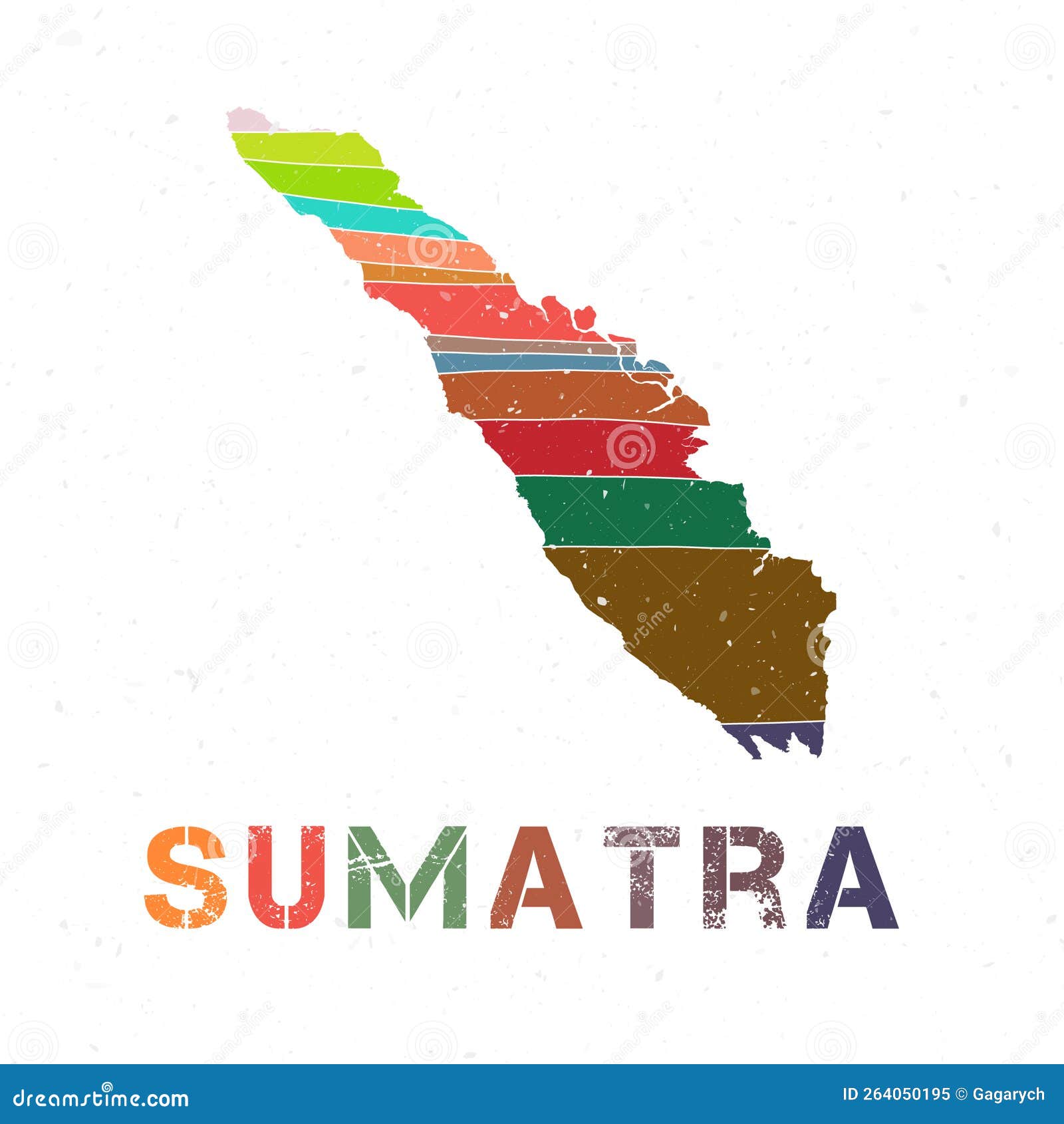 Sumatra map design. stock vector. Illustration of scratches - 264050195
