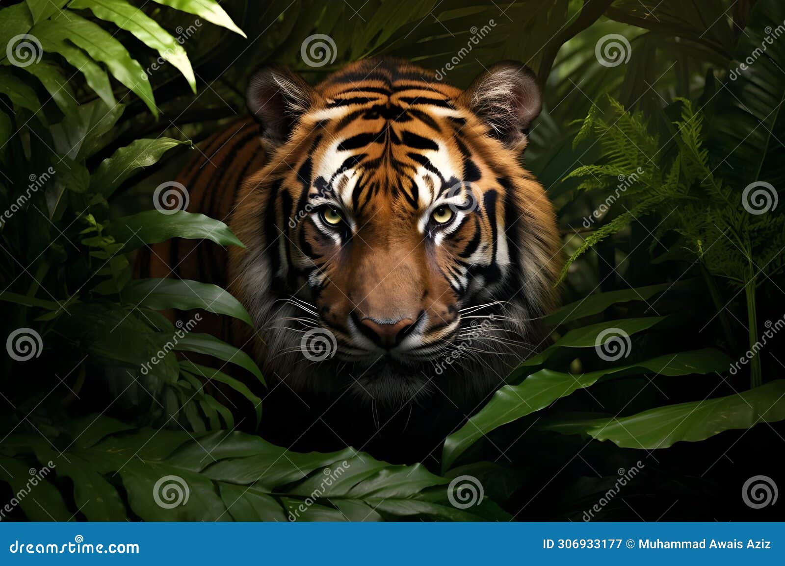 Sumatran Tiger In The Jungle Stock Photography | CartoonDealer.com ...